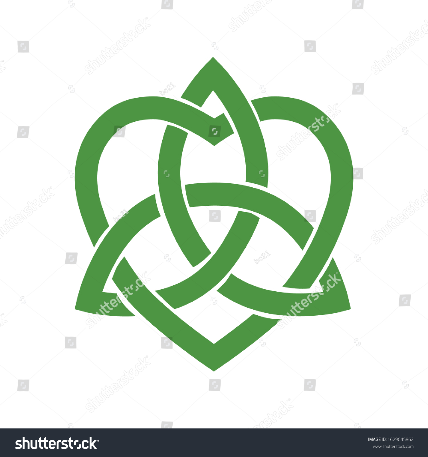 Heart Celtic Trinity Knot Vector Stock Vector (Royalty Free) 1629045862 ...