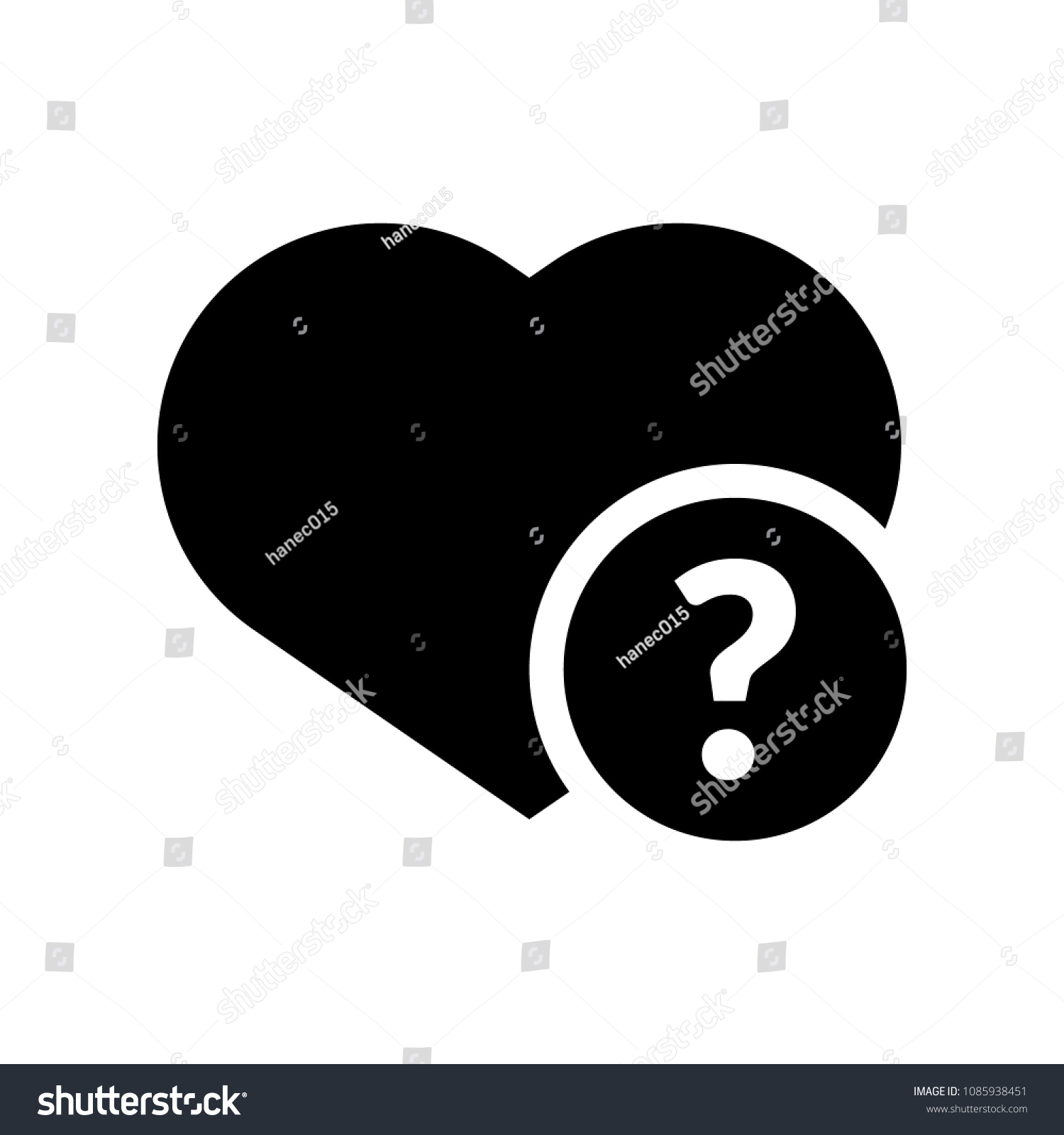 Heart Question Mark Icon Stock Vector (Royalty Free) 1085938451 ...