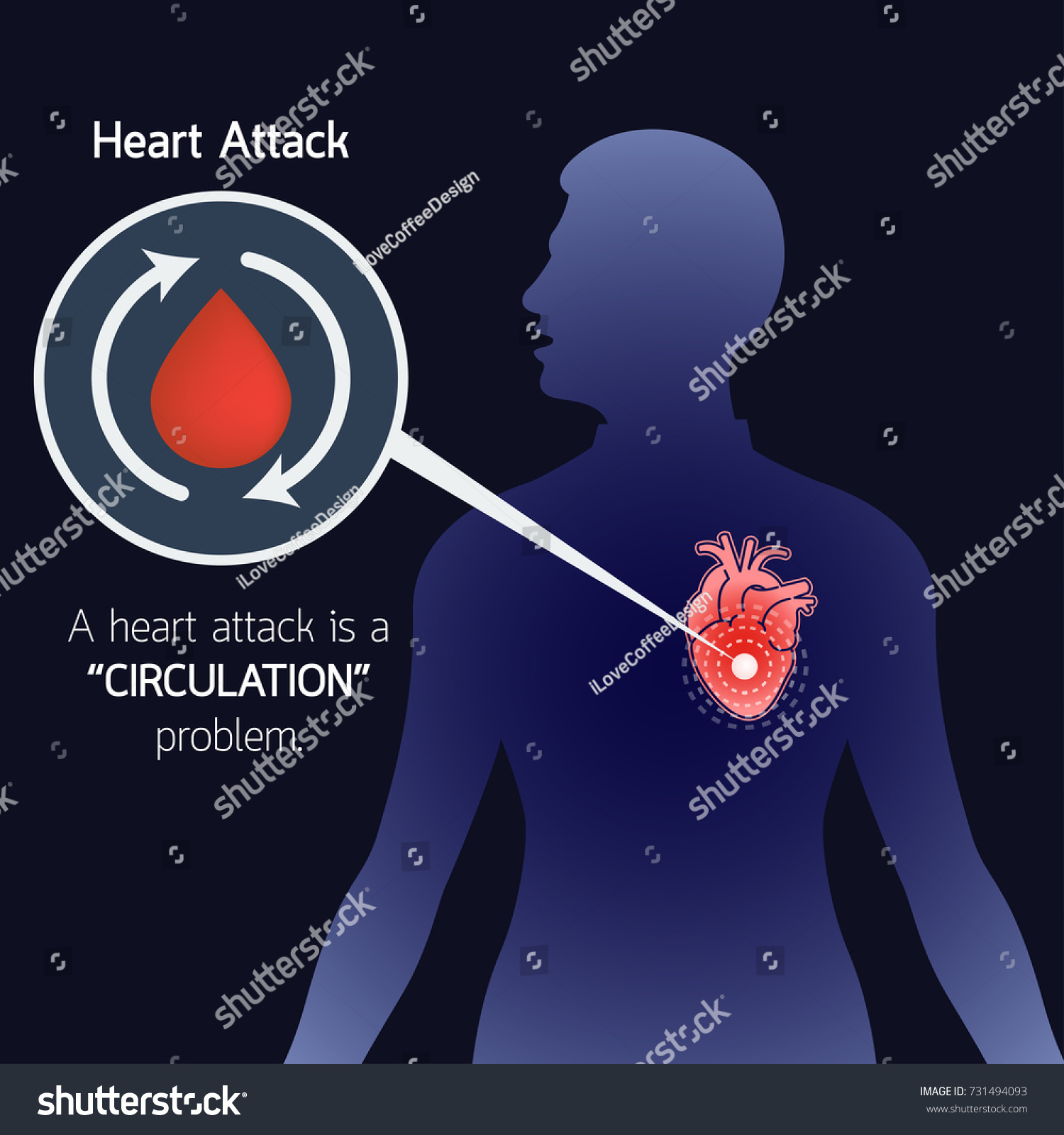 Heart Attack Vector Logo Icon Illustration Stock Vector (Royalty Free ...