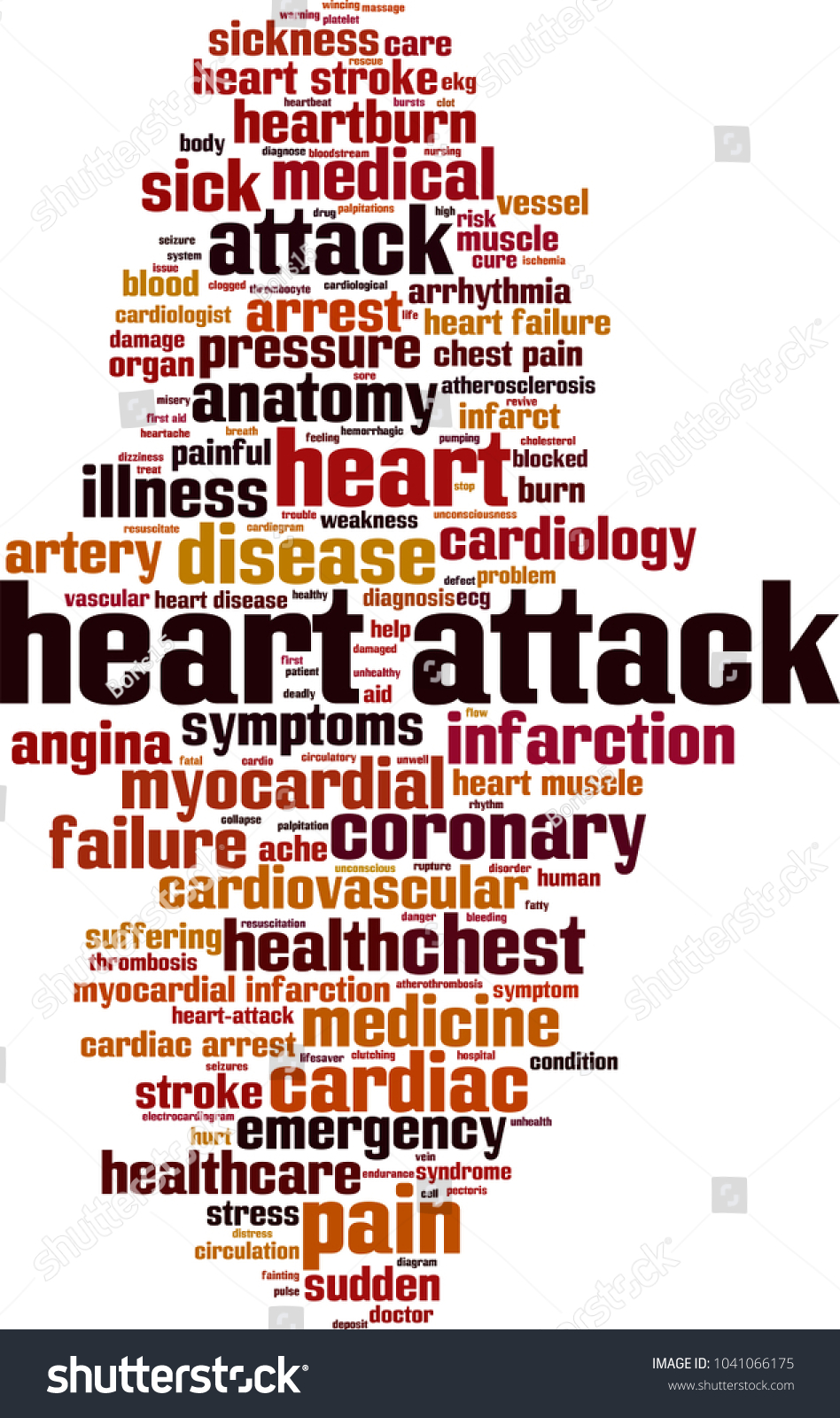 Heart Attack Word Cloud Concept Vector Stock Vector (Royalty Free ...