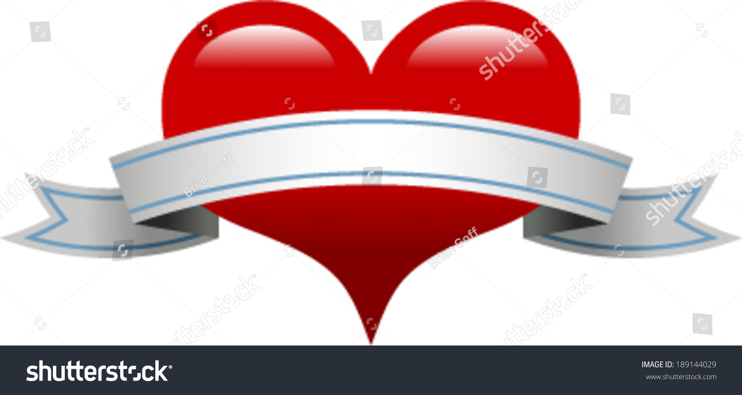 Heart Banner Vector Illustration Stock Vector (Royalty Free) 189144029 ...