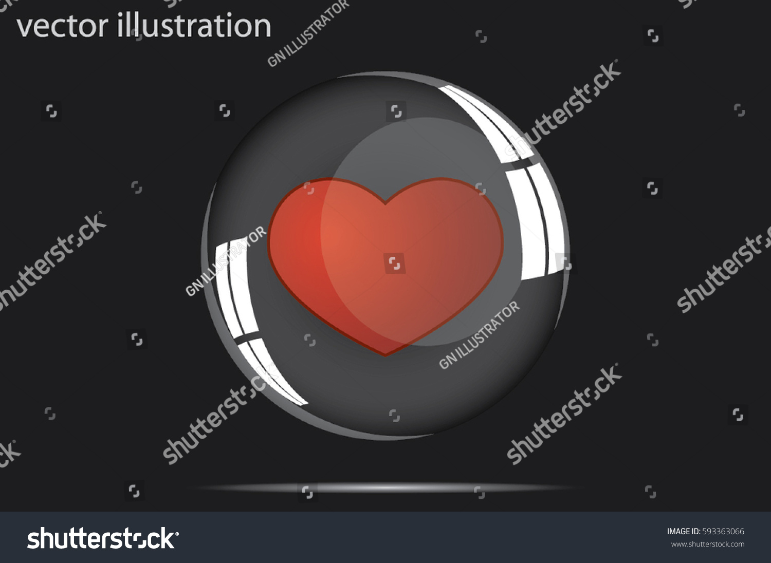 Heart Bubble Icon Vector Illustration: vector de stock (libre de ...