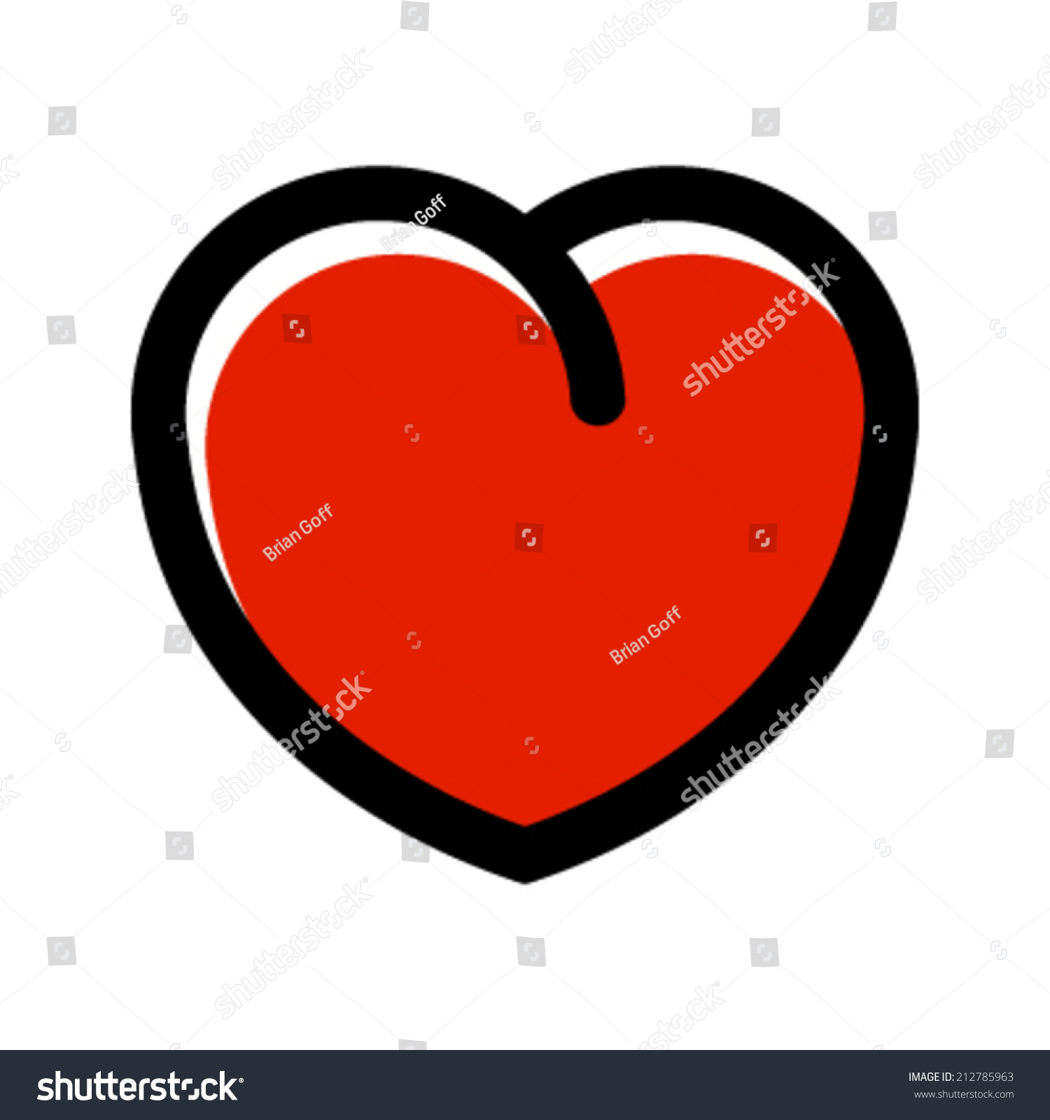 Heart Cartoon Vector Icon Stock Vector (Royalty Free) 212785963