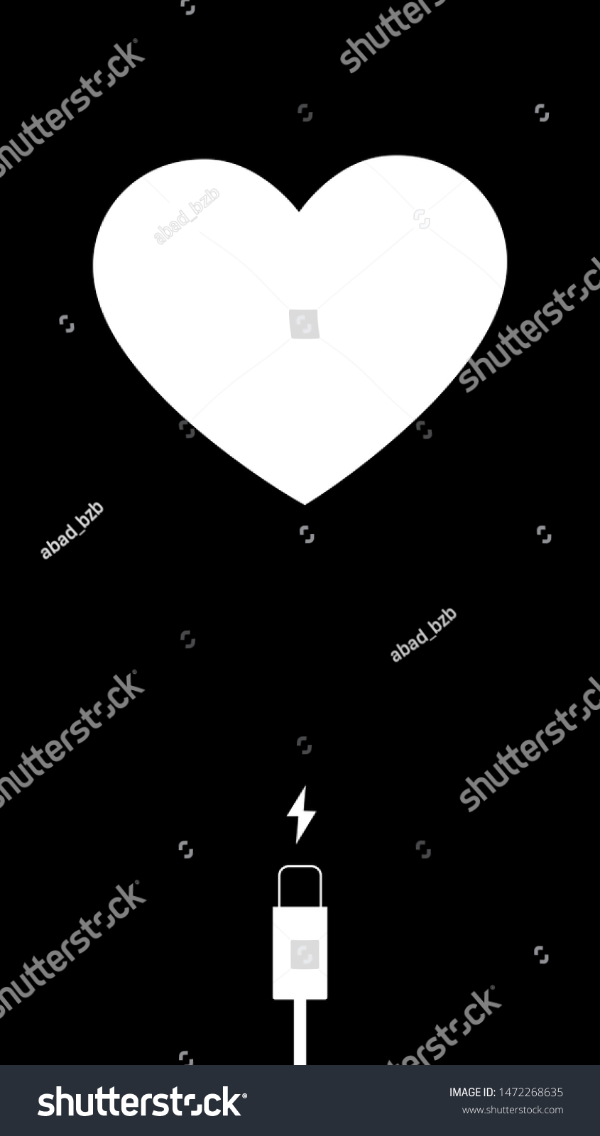 Heart Charging Vector Illustration Eps 8 Stock Vector (Royalty Free ...