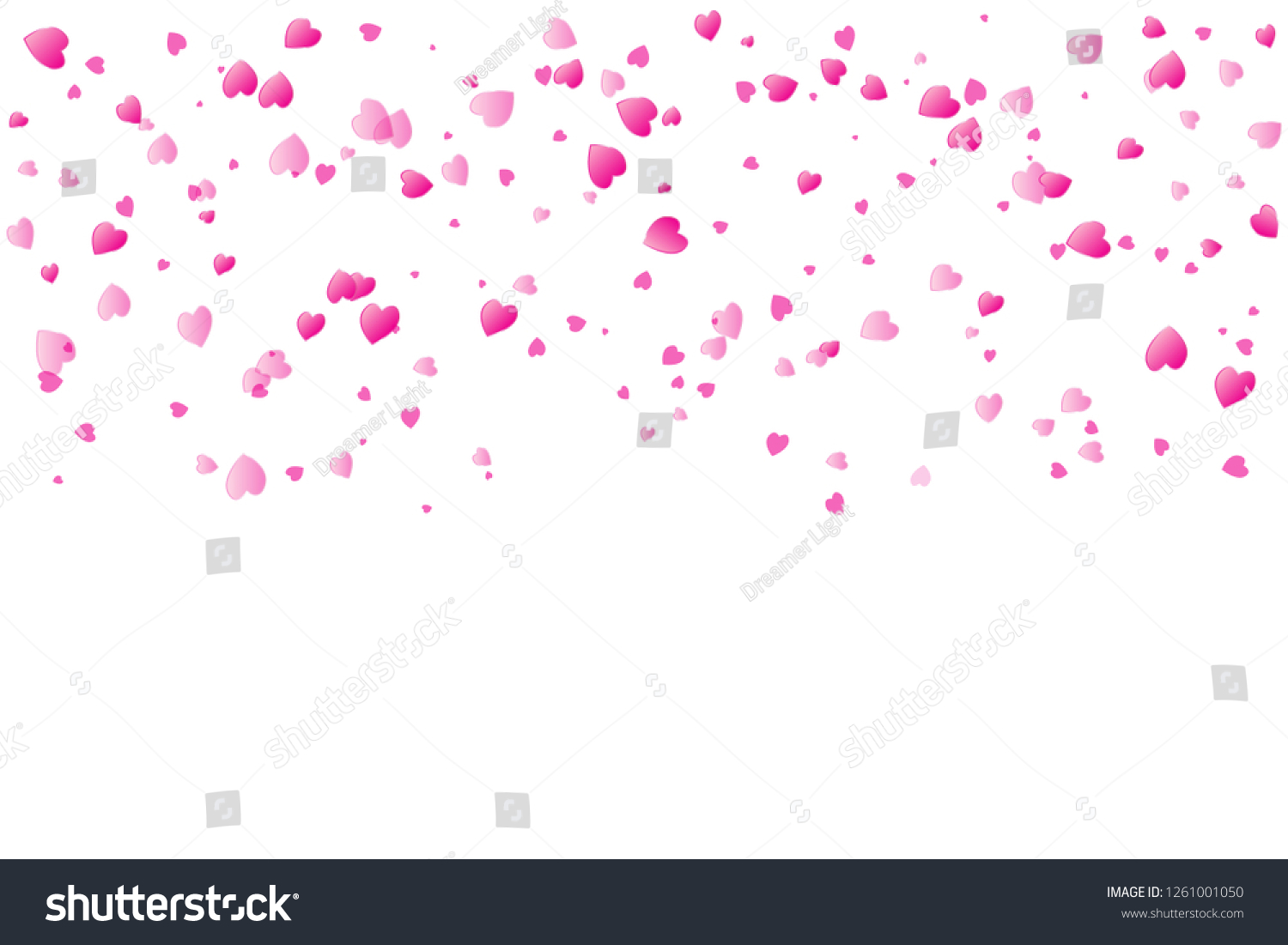 Heart Falling Isolated On White Background Stock Vector (Royalty Free ...