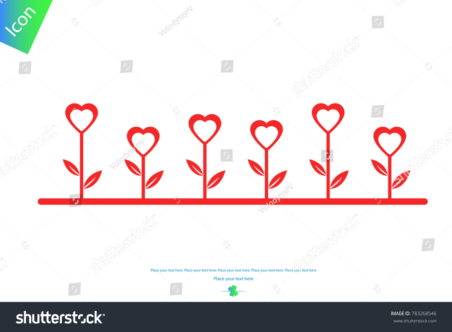 Heart Flowers Vector Stock Vector (Royalty Free) 783268546 | Shutterstock