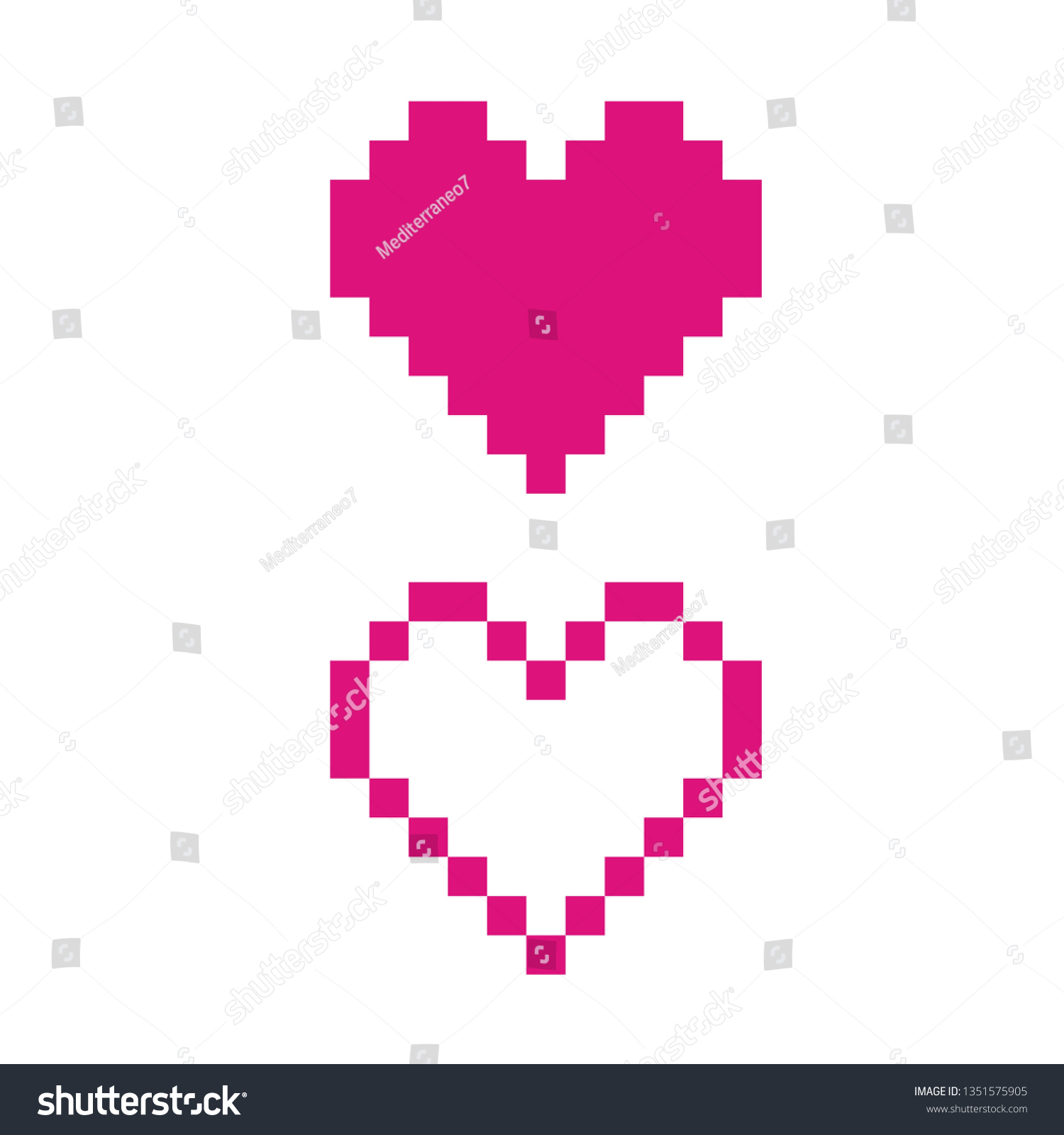 Heart Icon Pixel Art Vector Image: Vector có sẵn (miễn phí bản quyền ...