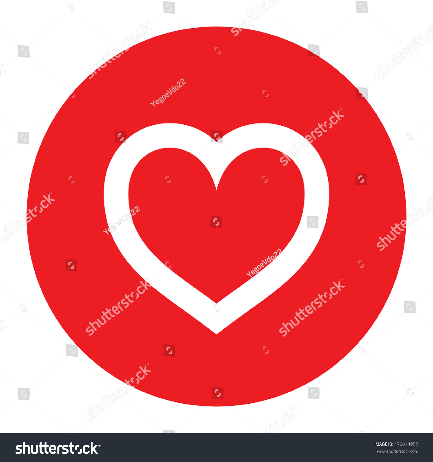 Heart Icon Vector Stock Vector (Royalty Free) 470614952 | Shutterstock