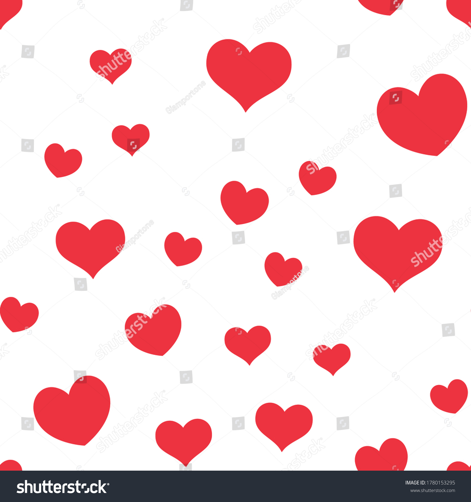 Heart Icons Seamless Pattern Loop Texture Stock Vector (Royalty Free ...
