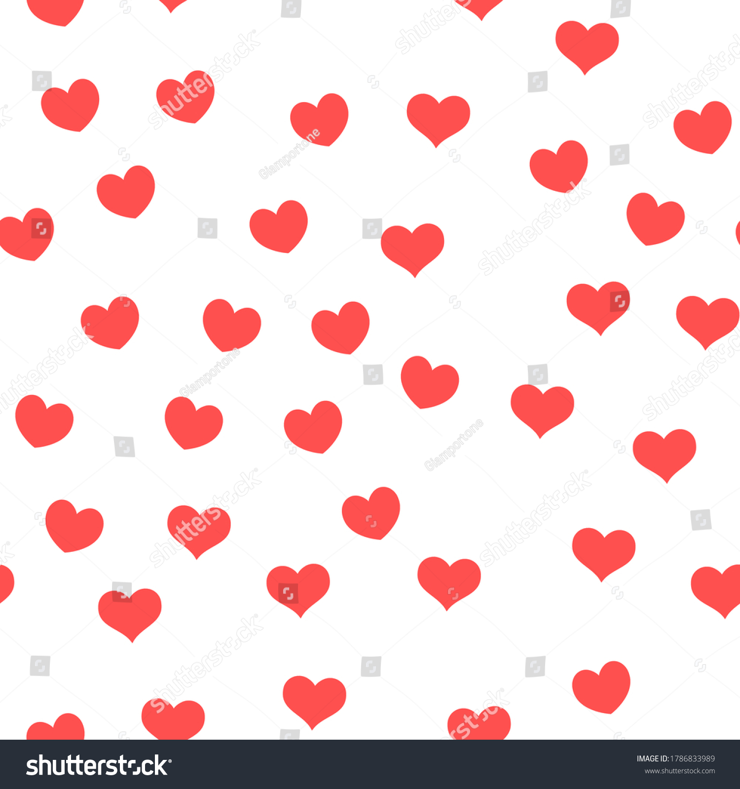 Heart Icons Seamless Pattern Loop Texture Stock Vector (Royalty Free ...