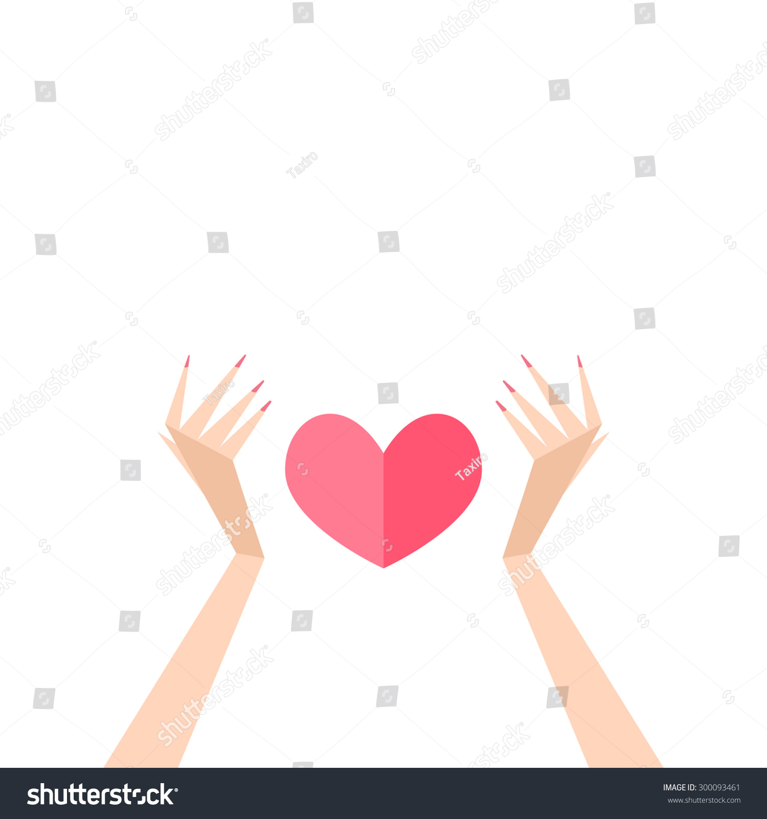 Heart Hands Vector Illustration Stock Vector (Royalty Free) 300093461