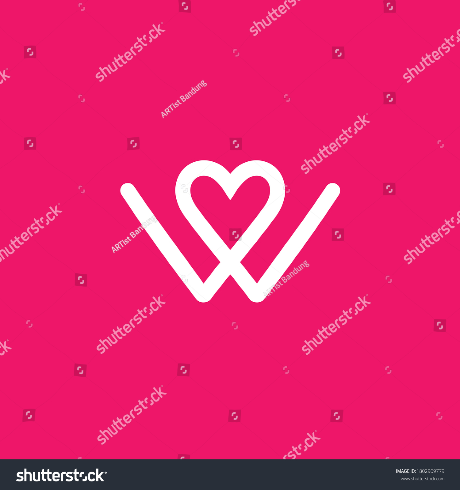 1,379 W heart logo Images, Stock Photos & Vectors | Shutterstock