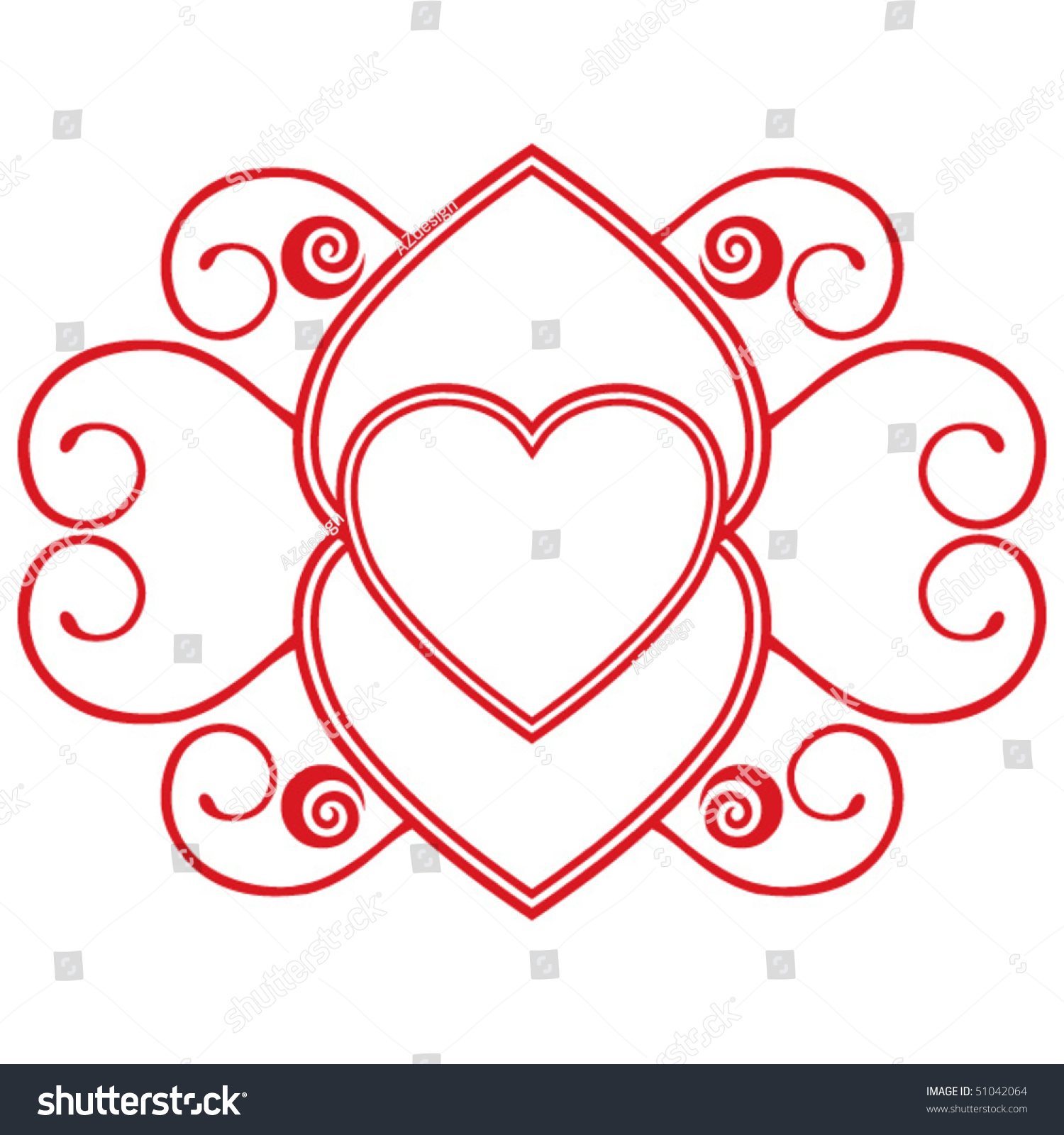 Heart Shape Frame Vector Image Stock Vector (Royalty Free) 51042064