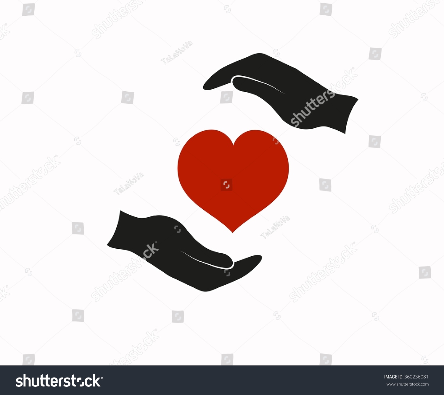 Heart Hands Vector Stock Vector (Royalty Free) 360236081