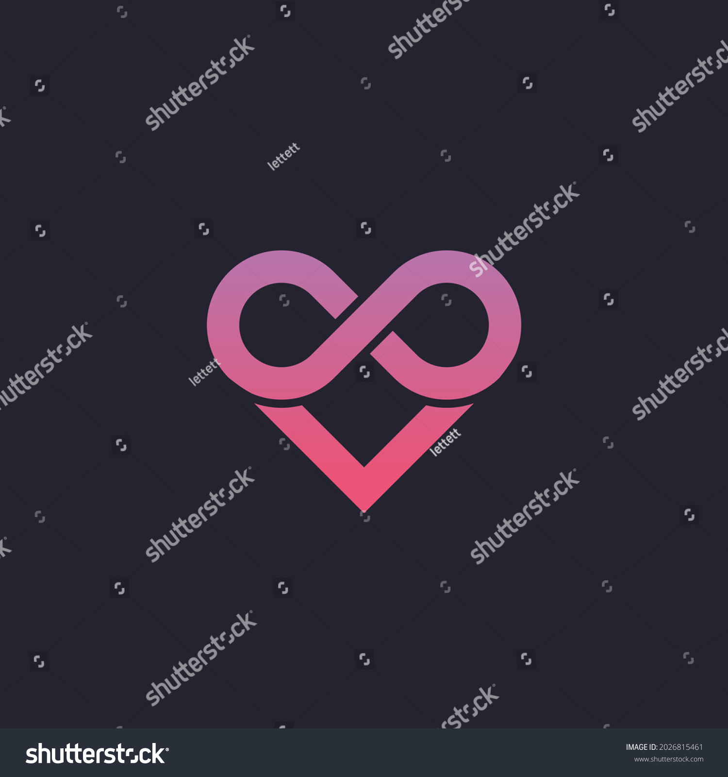 Heart Infinity Logo Abstract Creative Logotype Stock Vector (Royalty ...