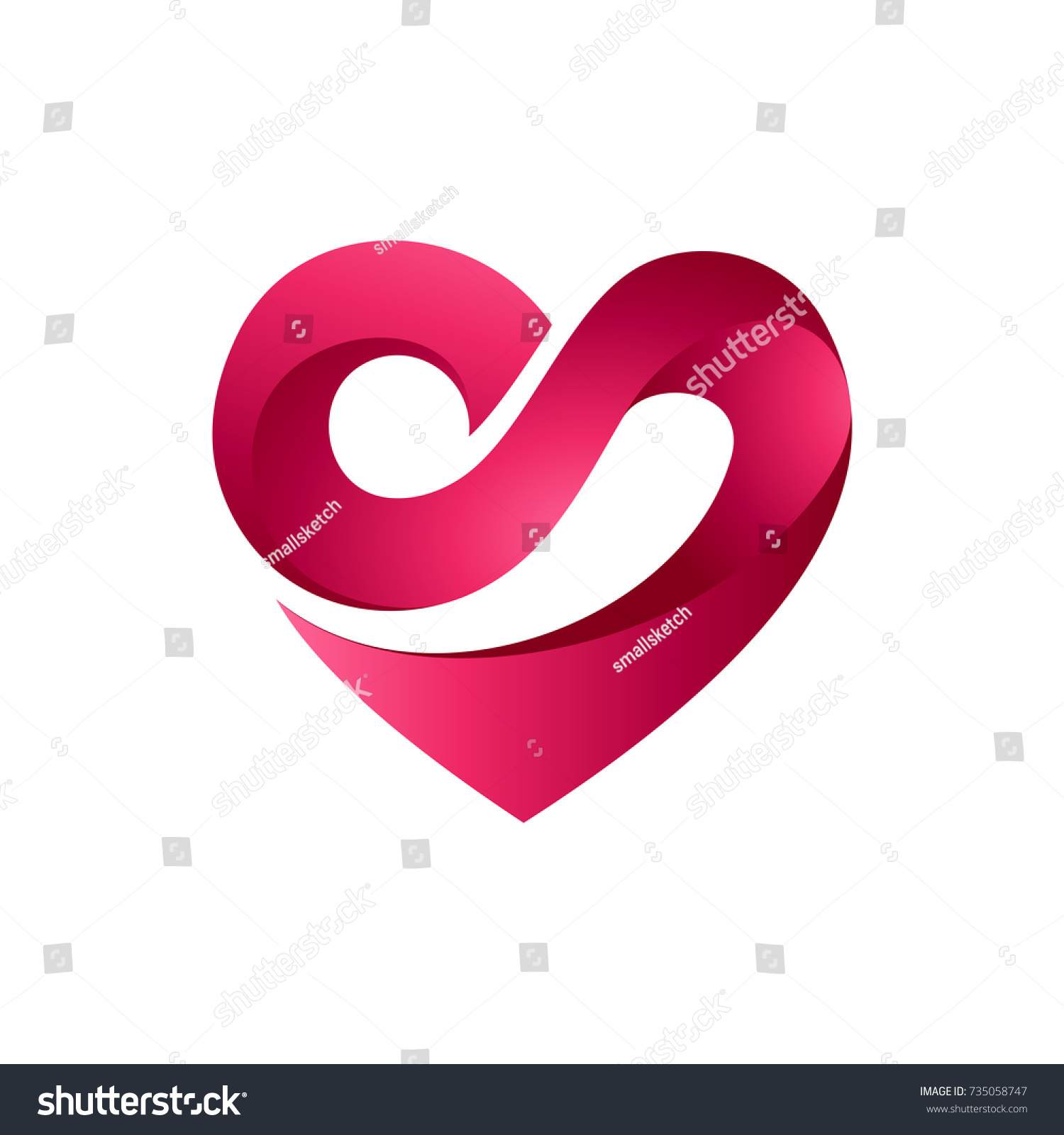 Heart Letter S Initial Logo Template Stock Vector (Royalty Free ...