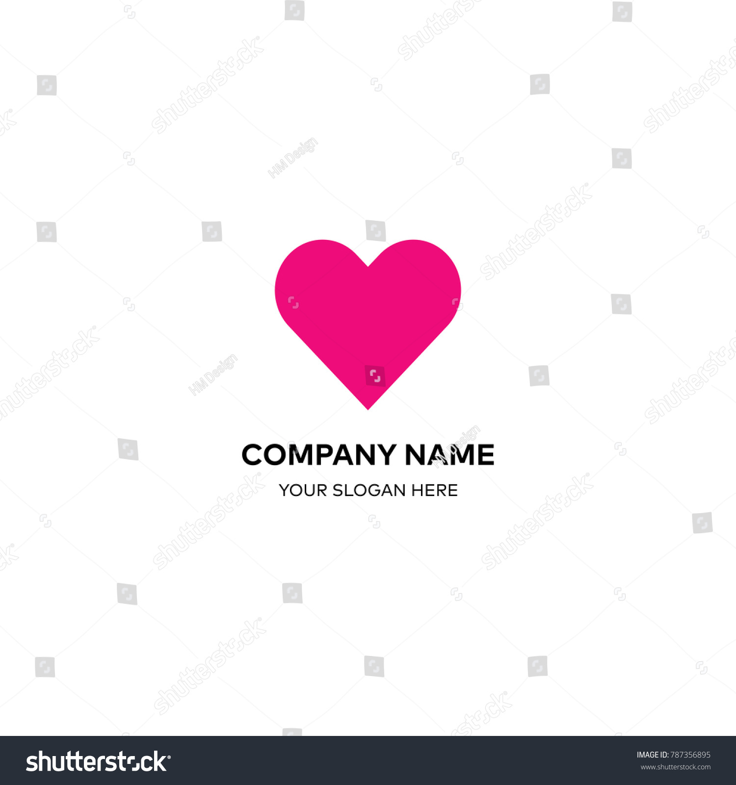 Heart Logo Design Vector Sign Template Stock Vector (Royalty Free ...