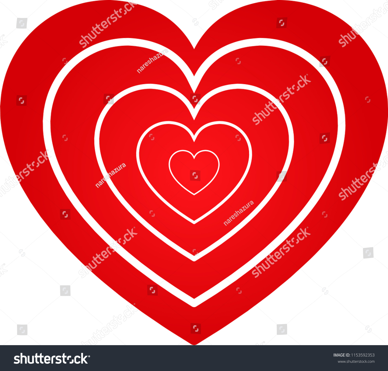 Heart Logo Multiple White Bordered Hearts Stock Vector (Royalty Free ...