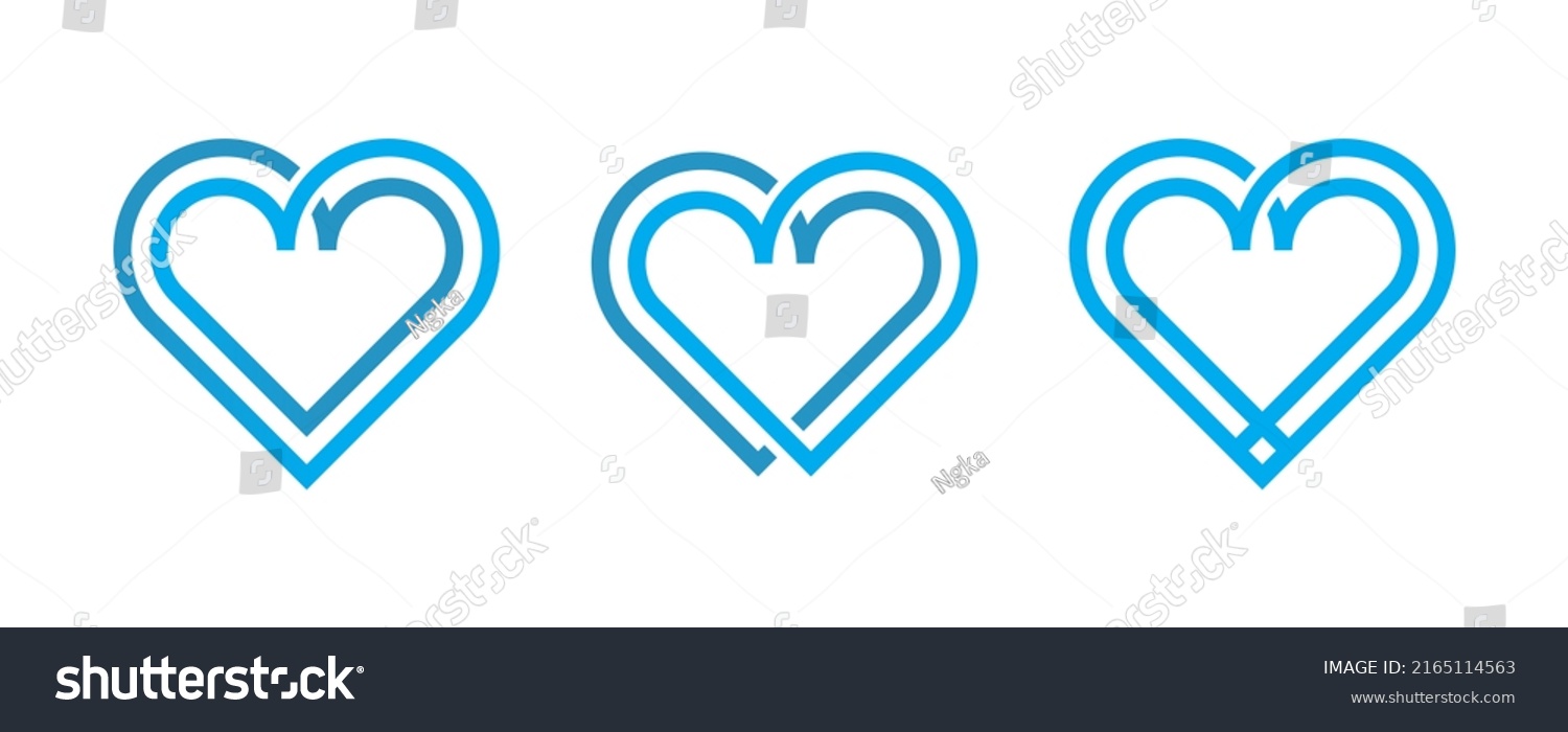 Heart Love Arc Line Vector Logo Stock Vector (Royalty Free) 2165114563 ...