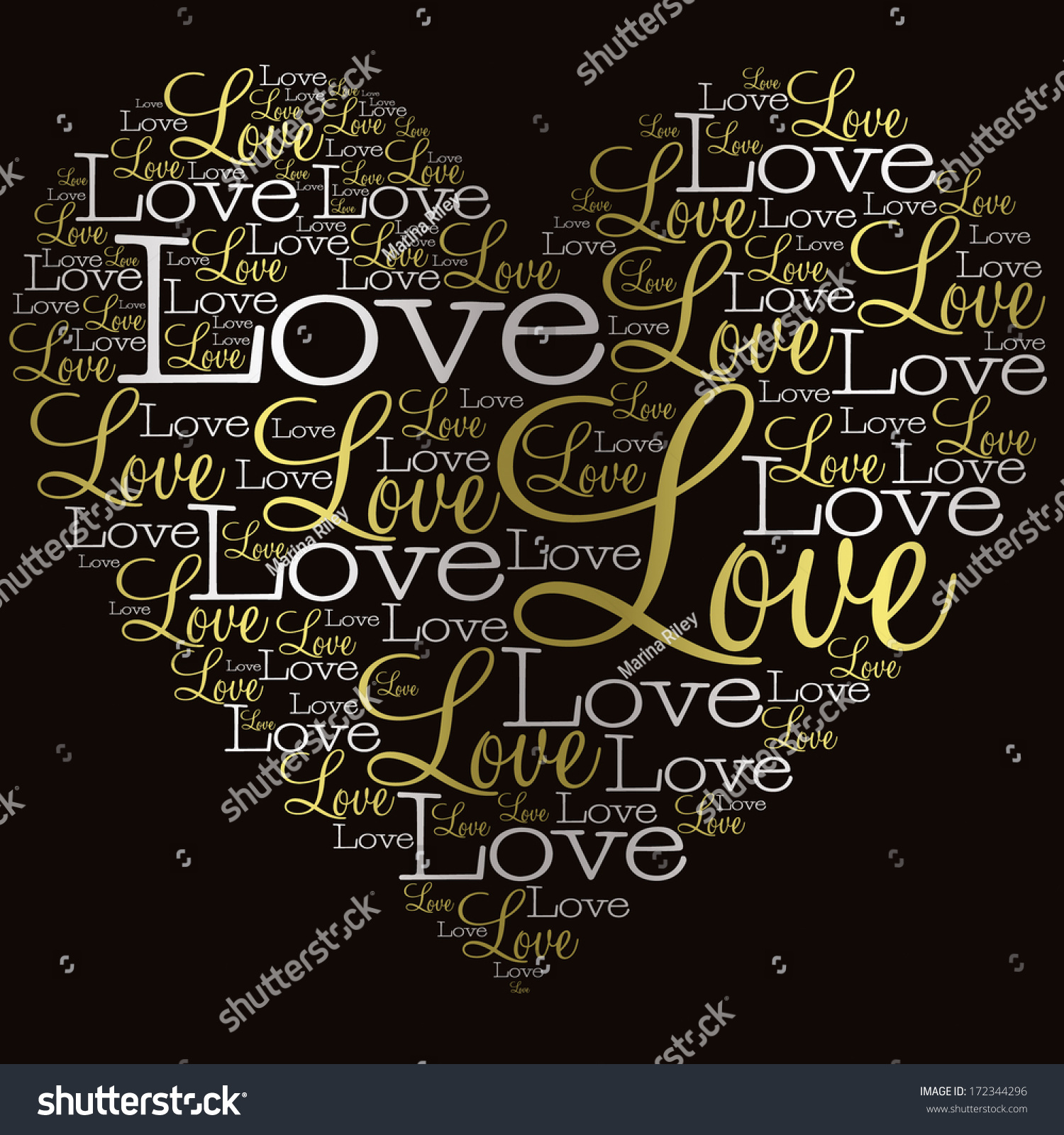 Heart Made Words Vector Format Stock Vector (Royalty Free) 172344296 ...