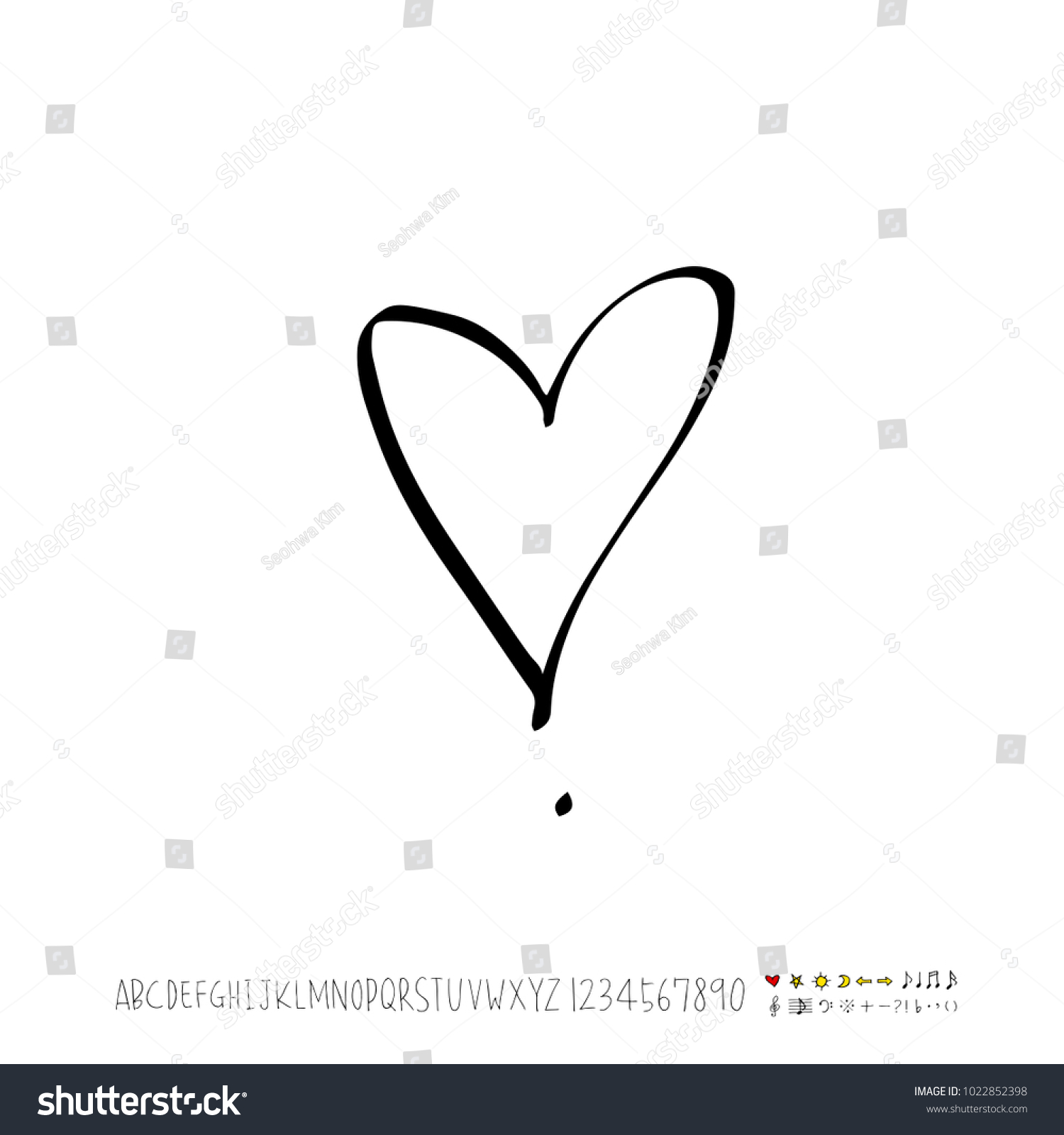 Heart Pattern Hand Drawn Heart Sketch Stock Vector (Royalty Free ...