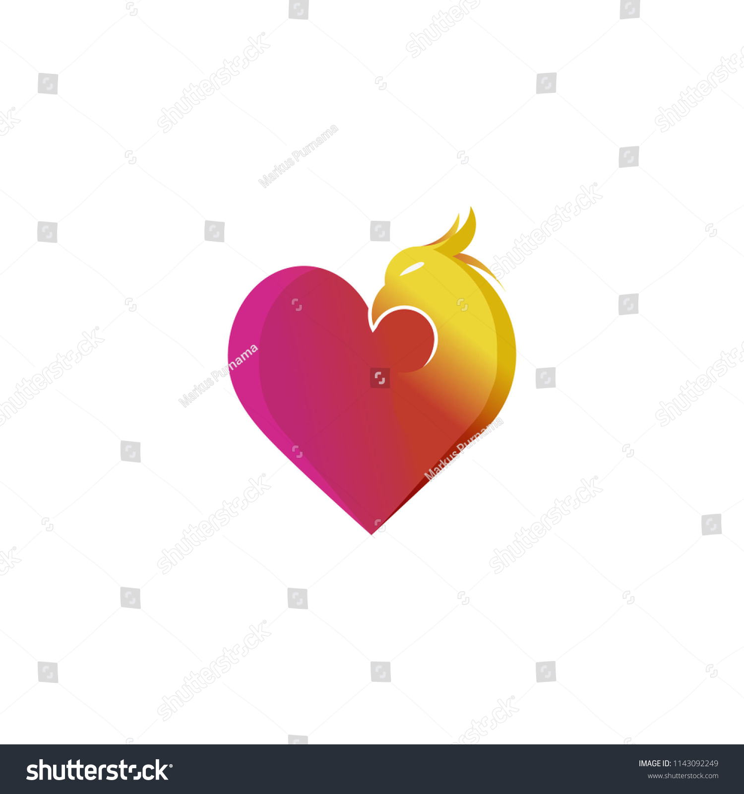 Heart Phoenix Logo Stock Vector (Royalty Free) 1143092249 | Shutterstock