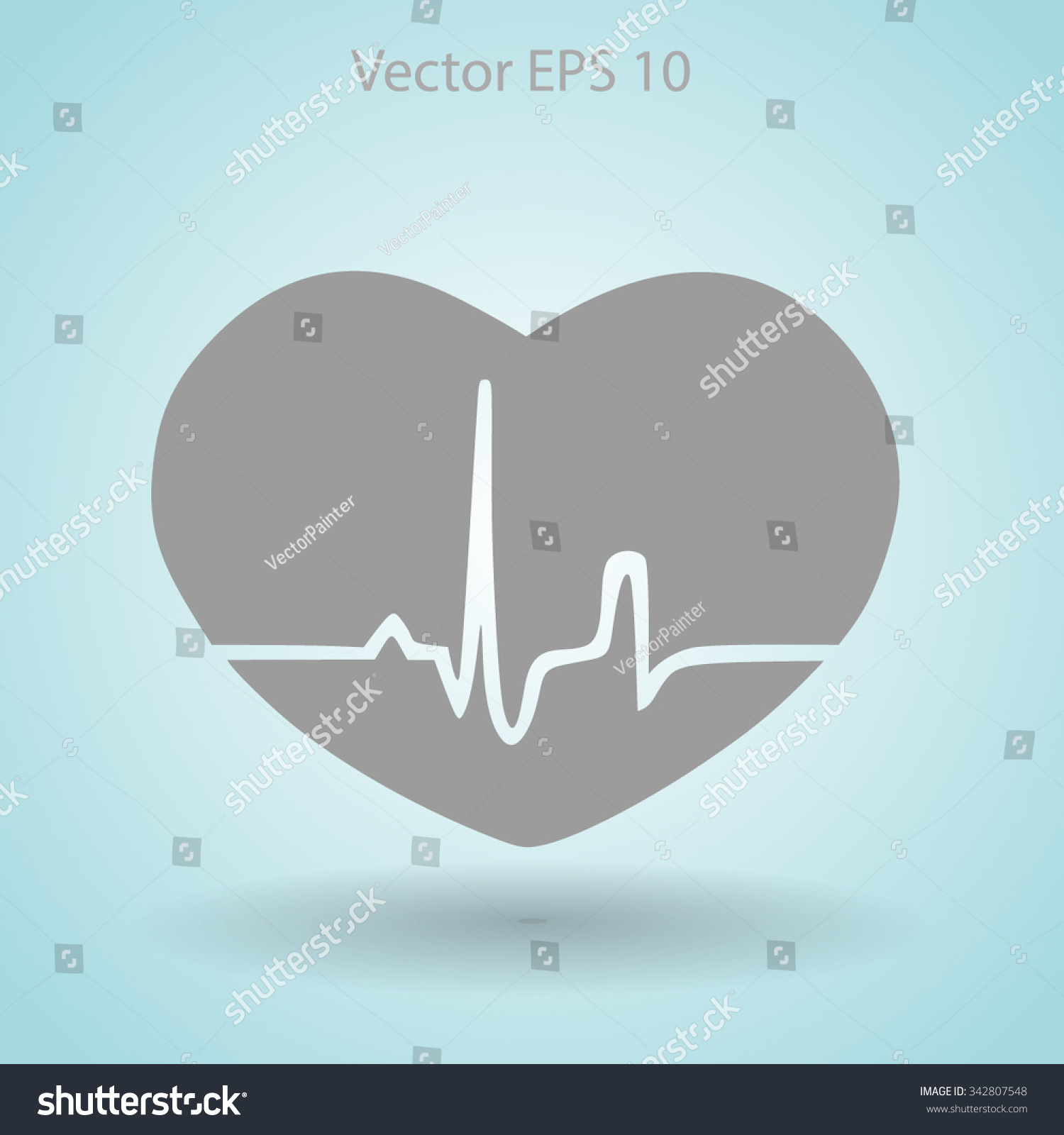 Heart Pulse Vector Illustration Stock Vector (Royalty Free) 342807548 ...