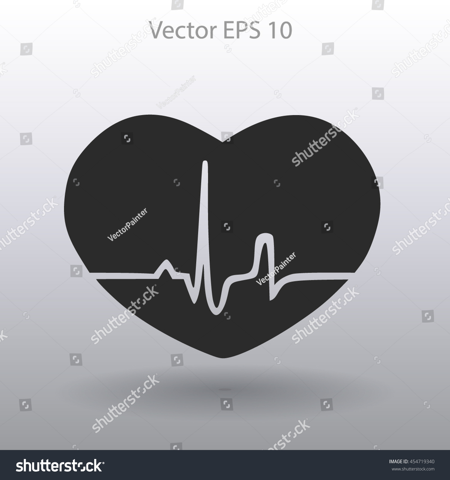 Heart Pulse Vector Illustration Stock Vector (Royalty Free) 454719340 ...