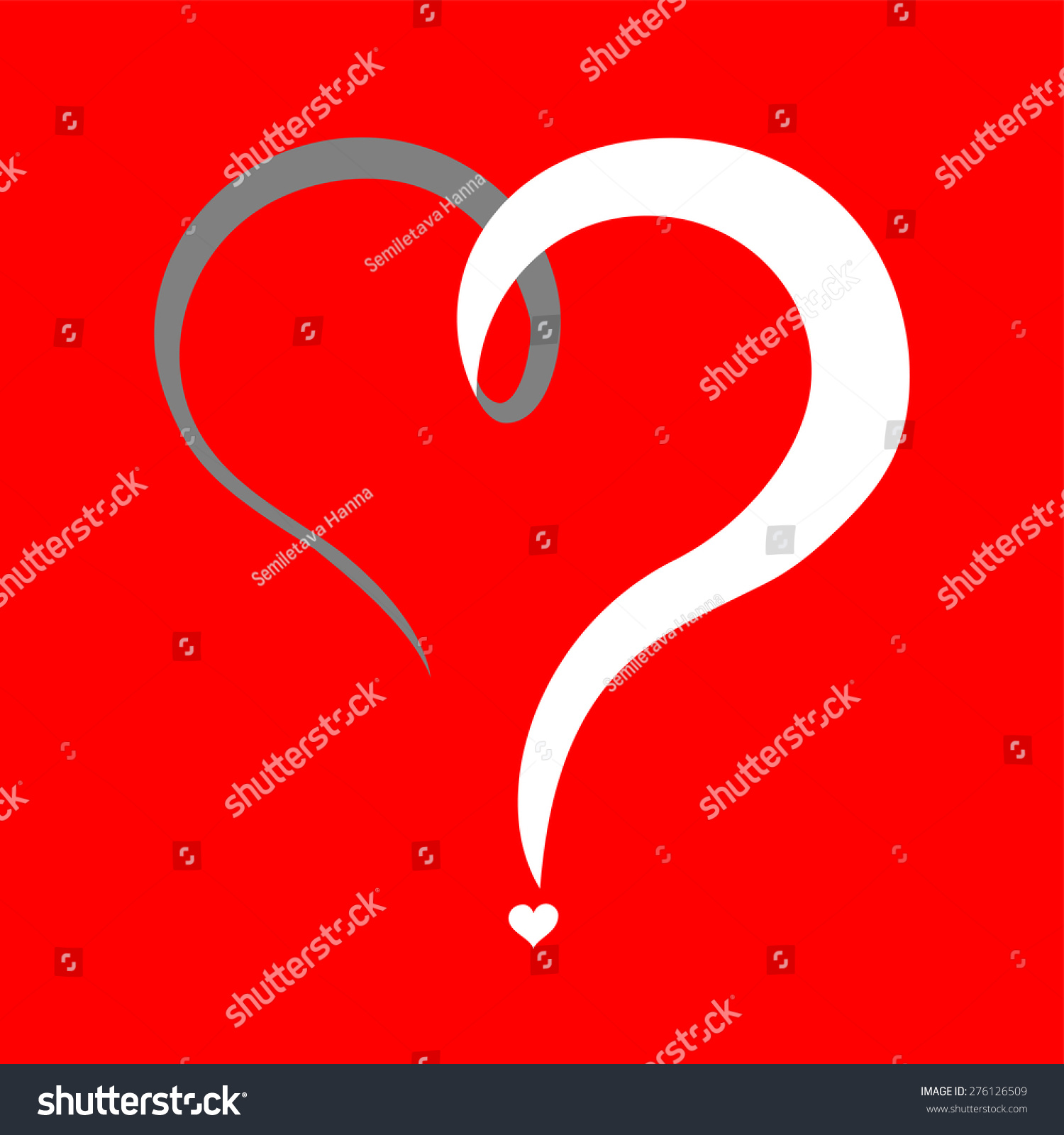 Heart Question Mark Vector Illustration: vector de stock (libre de ...