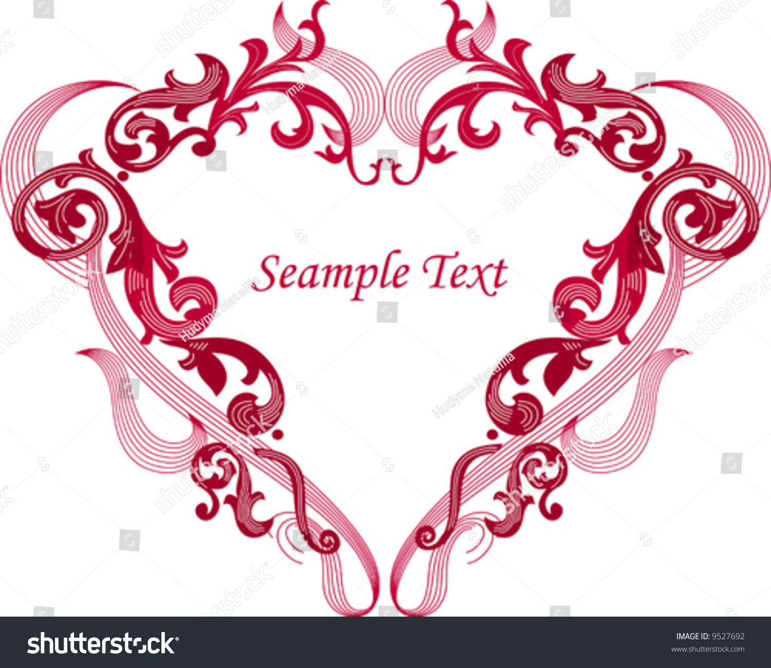 Heart Shape Frame Vector Illustration Stock Vector (Royalty Free ...