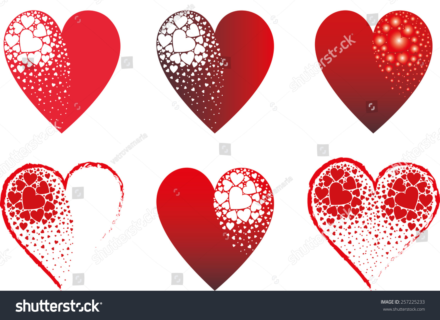 Heart Shape Original Design Set Vector Stock Vector (Royalty Free ...