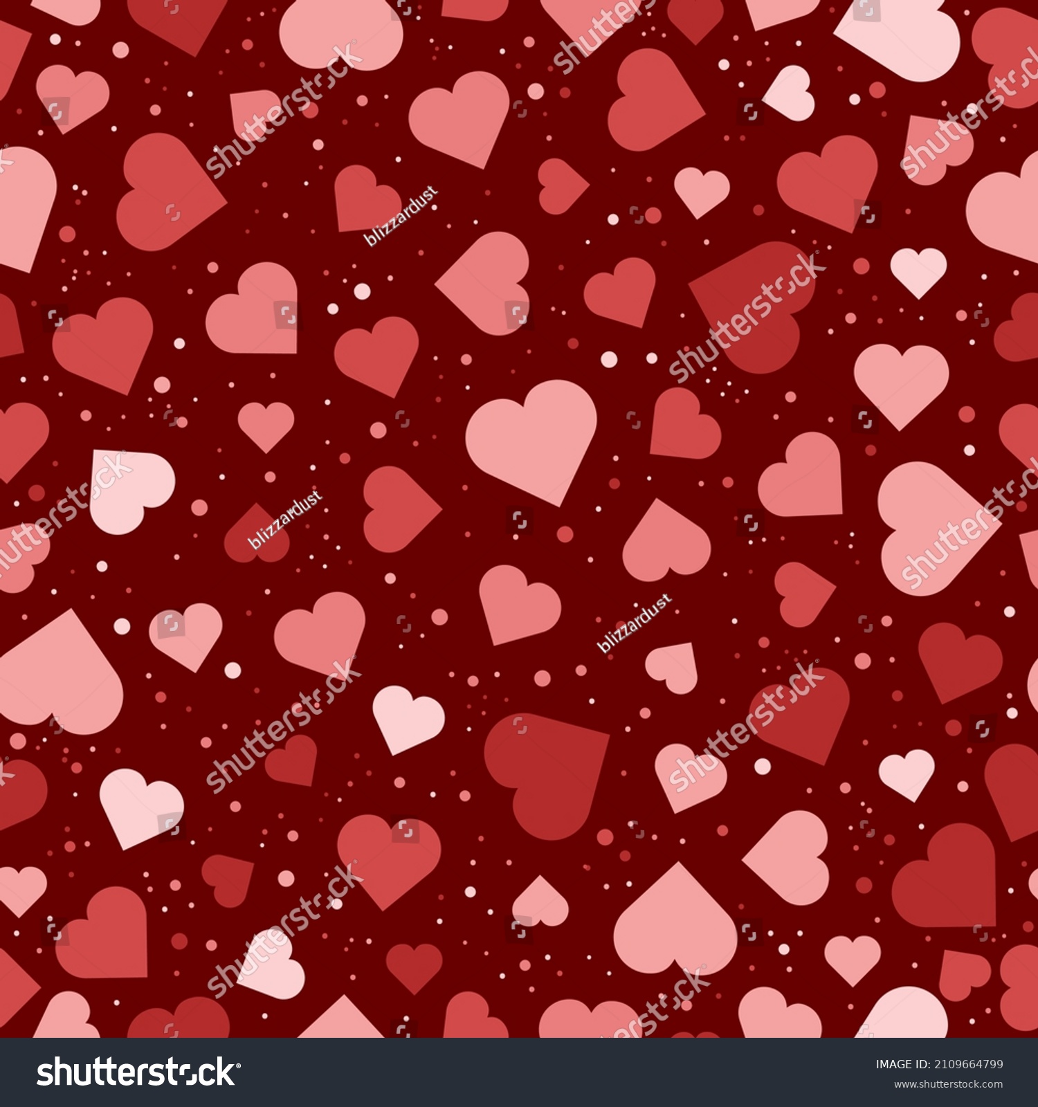 Heartshaped Texture Background Seamless Pattern Vector Stock Vector