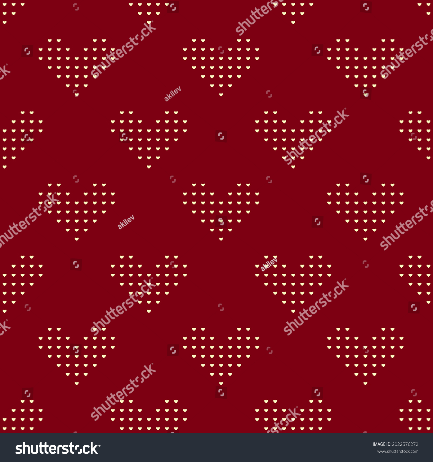 Heart Shapes Seamless Pattern Continuous Spectacular Stock Vector ...