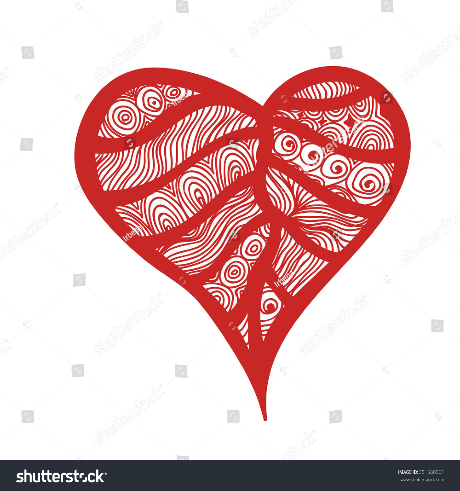 Heart Vector Illustration Stock Vector (Royalty Free) 351580061