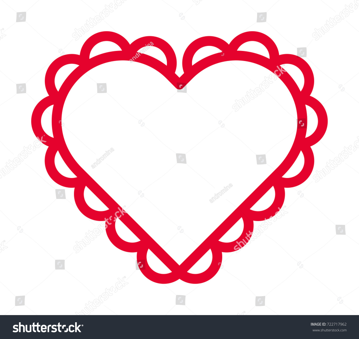 Heart Vector Outline Icon Stock Vector (Royalty Free) 722717962