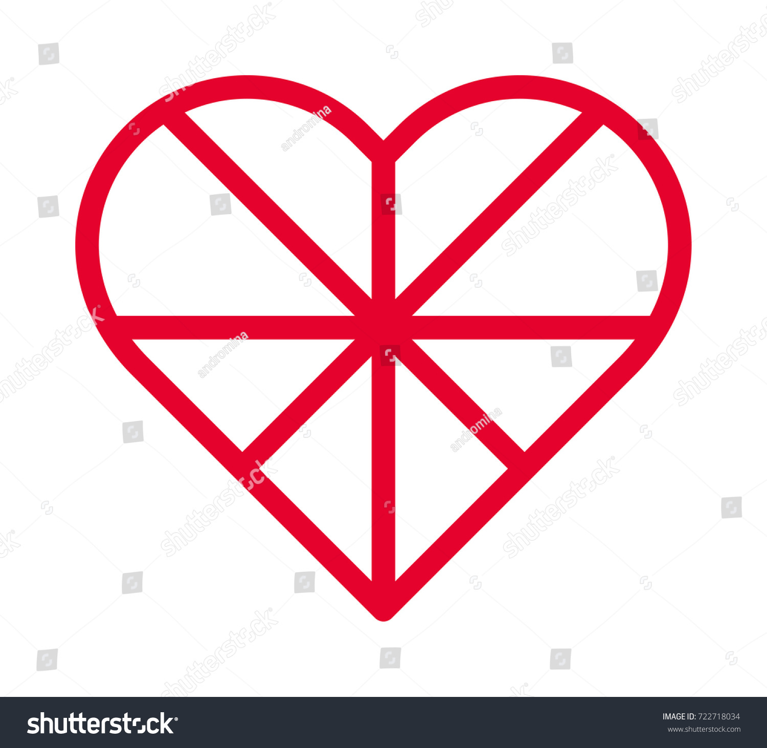 Heart Vector Outline Icon Stock Vector (Royalty Free) 722718034 ...
