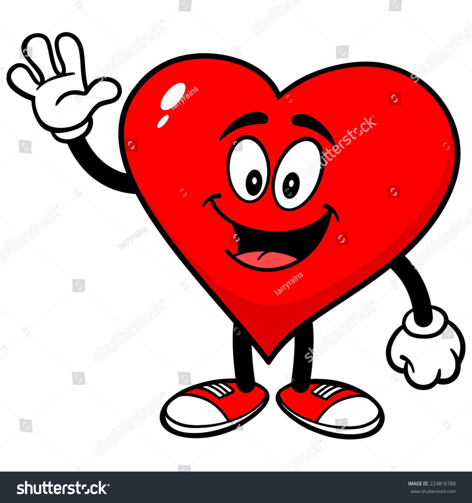 Heart Waving Stock Vector (Royalty Free) 224816788