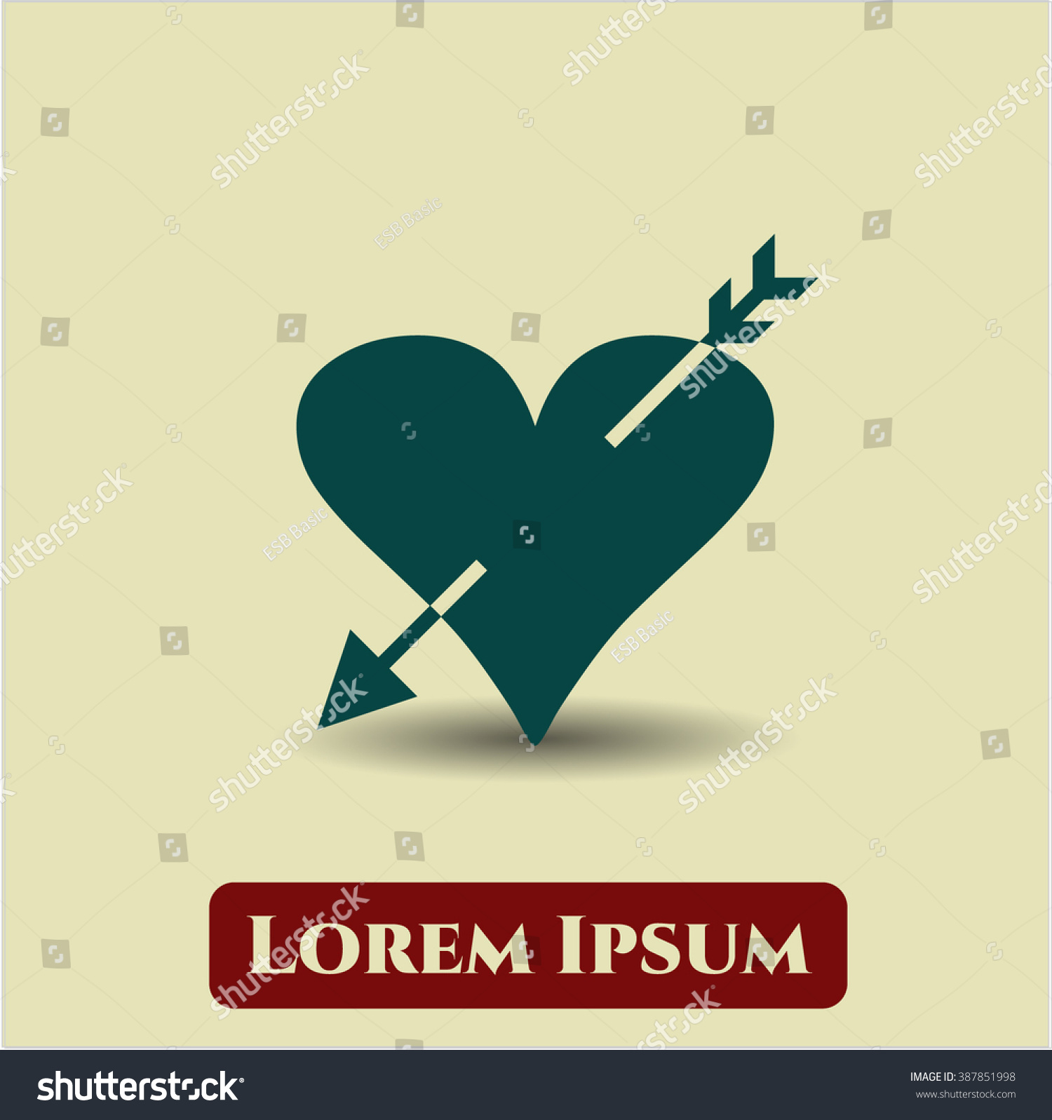 Heart Arrow Vector Symbol Stock Vector (Royalty Free) 387851998 ...