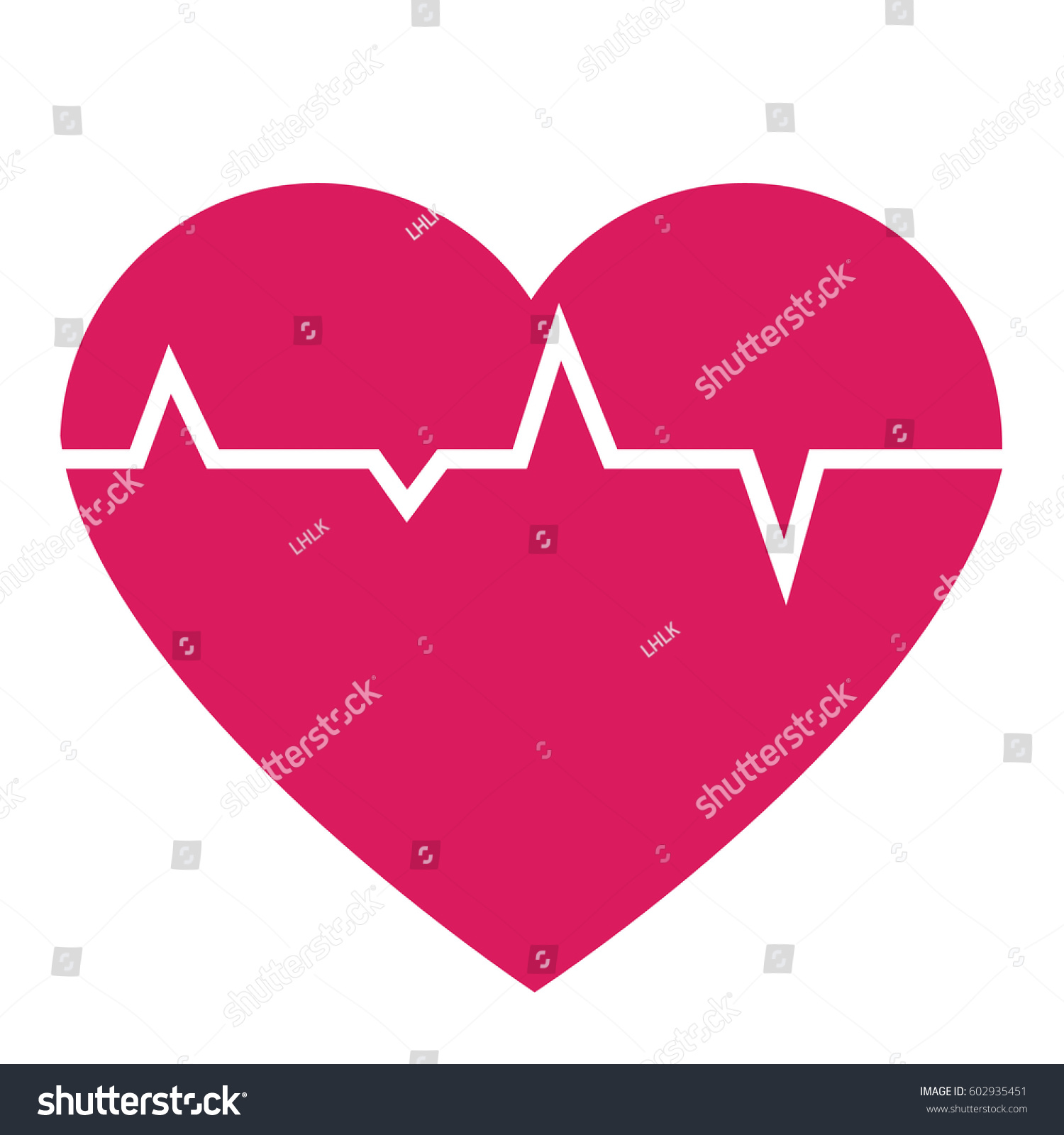 Heart Life Line Vector Stock Vector (Royalty Free) 602935451