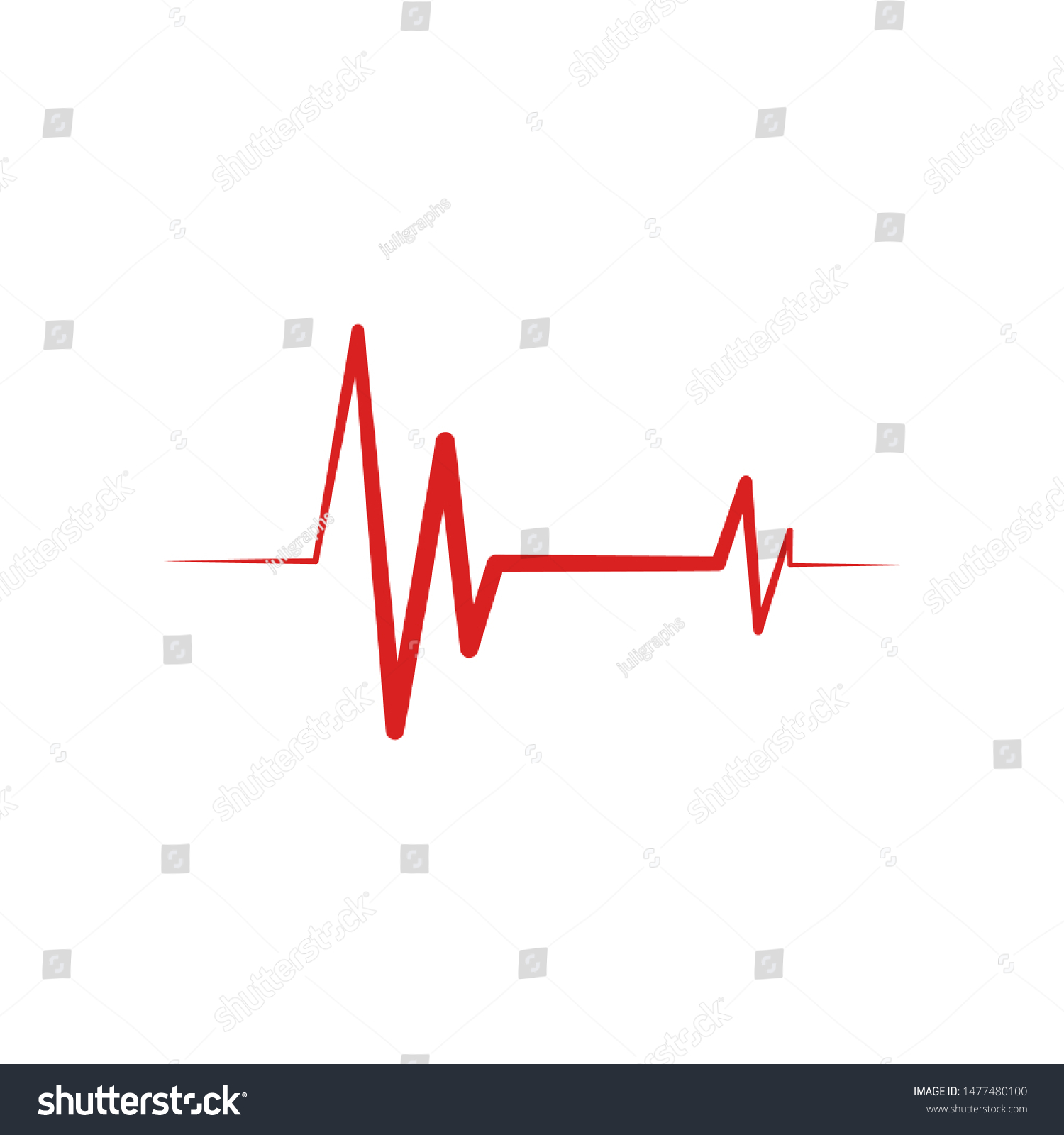 Heartbeat Cardiogram Icon Vector Logo Template: vector de stock (libre ...