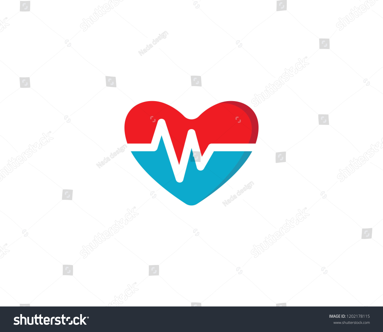 Heartbeat Logo Illustration Stock Vector (Royalty Free) 1202178115 ...