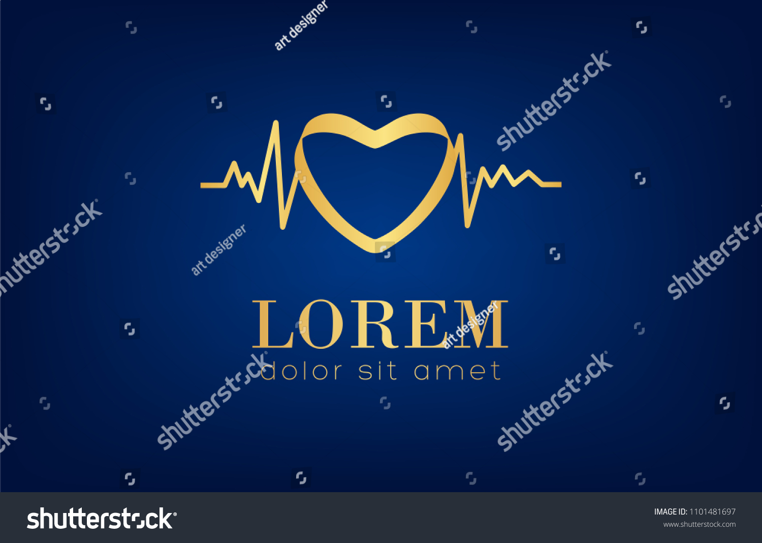 Heartbeat Sign Vector Logo Stock Vector (Royalty Free) 1101481697 ...