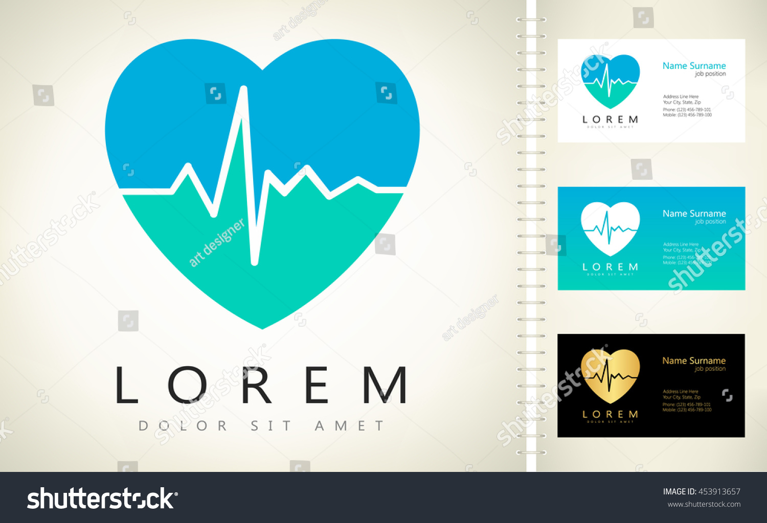 Heartbeat Sign Vector Logo Stock Vector (Royalty Free) 453913657 ...
