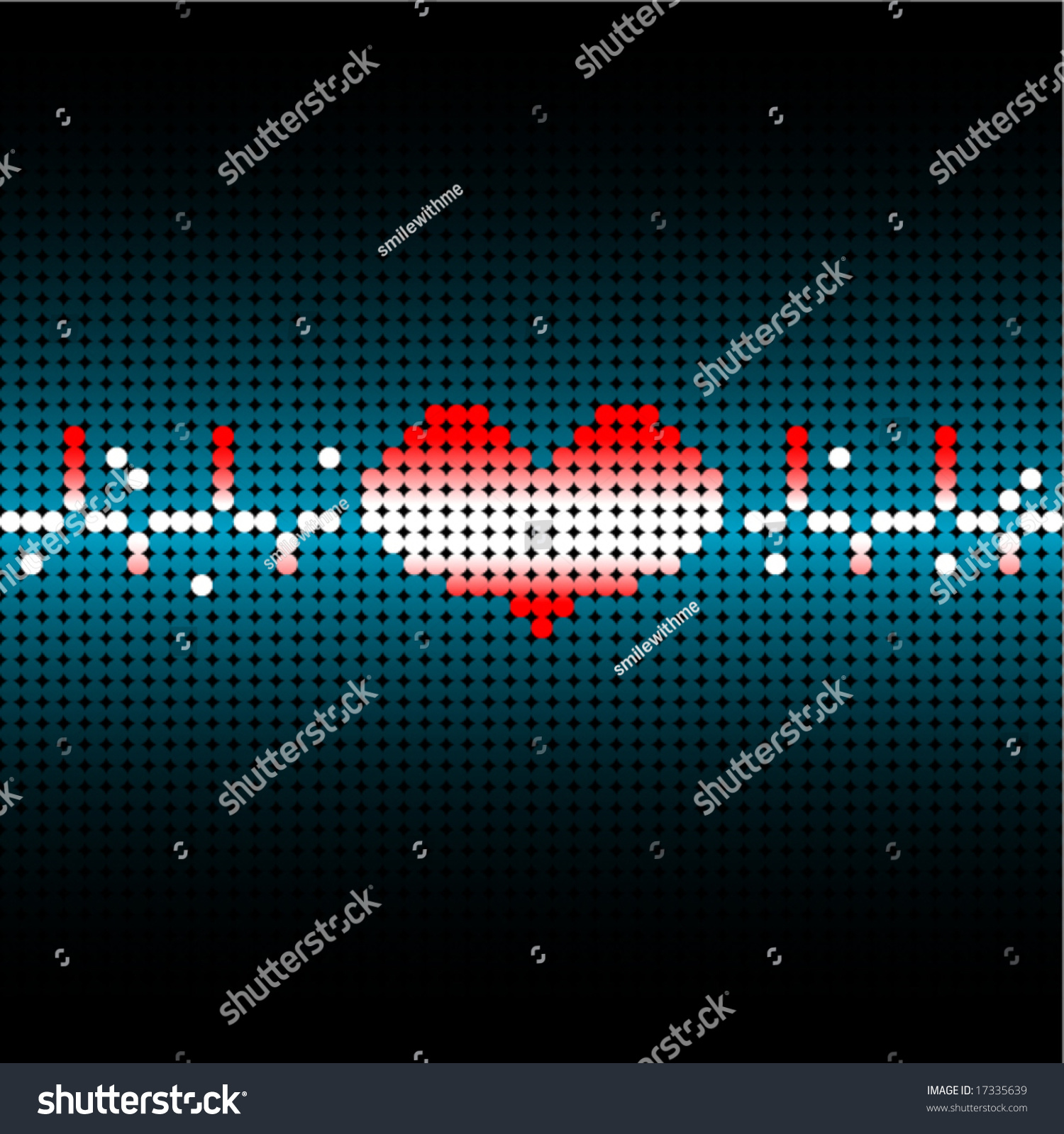 Heartbeat Textured Vector Background Stock Vector (Royalty Free ...