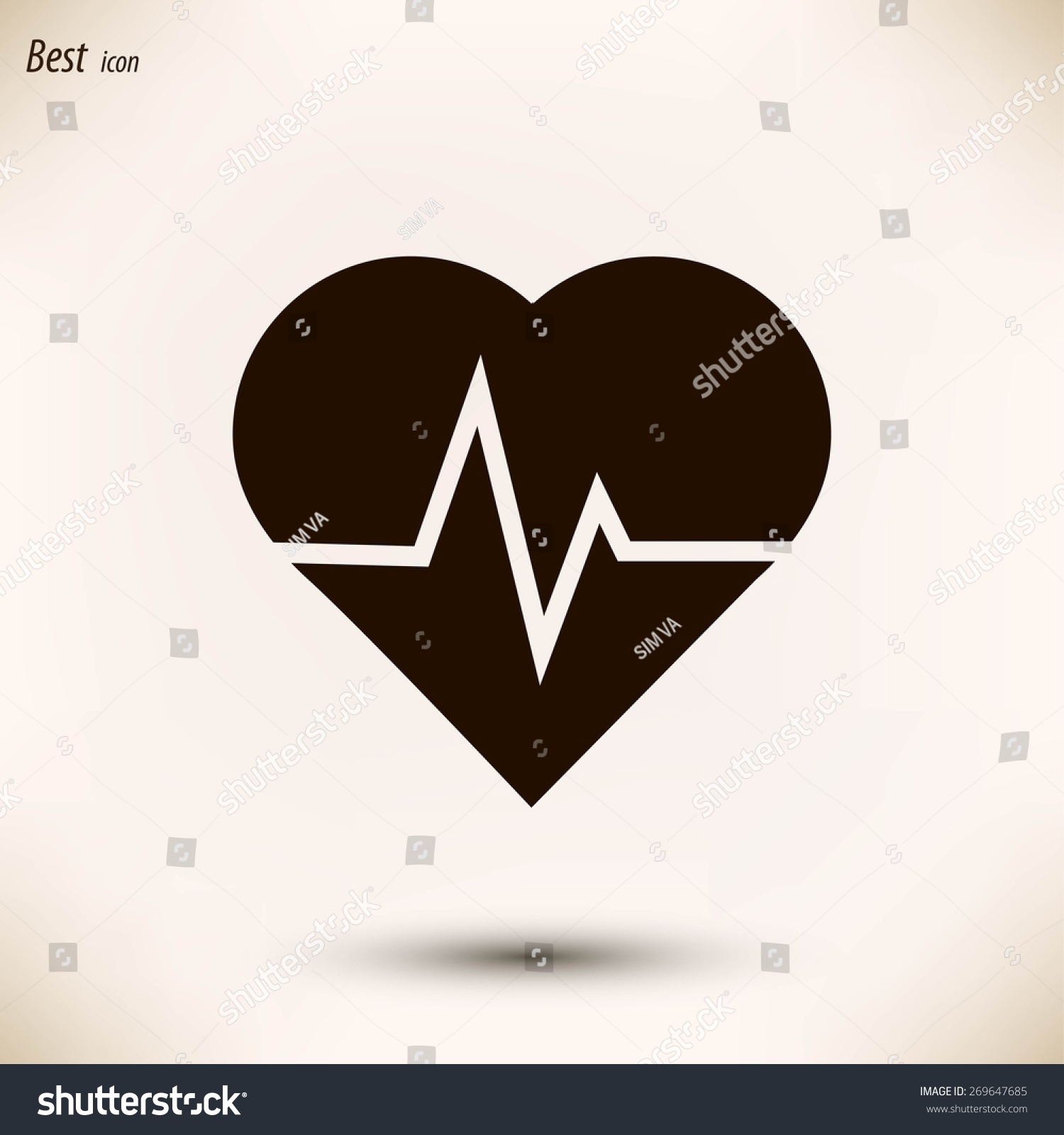Heartbeat Vector Icon Stock Vector (Royalty Free) 269647685 | Shutterstock