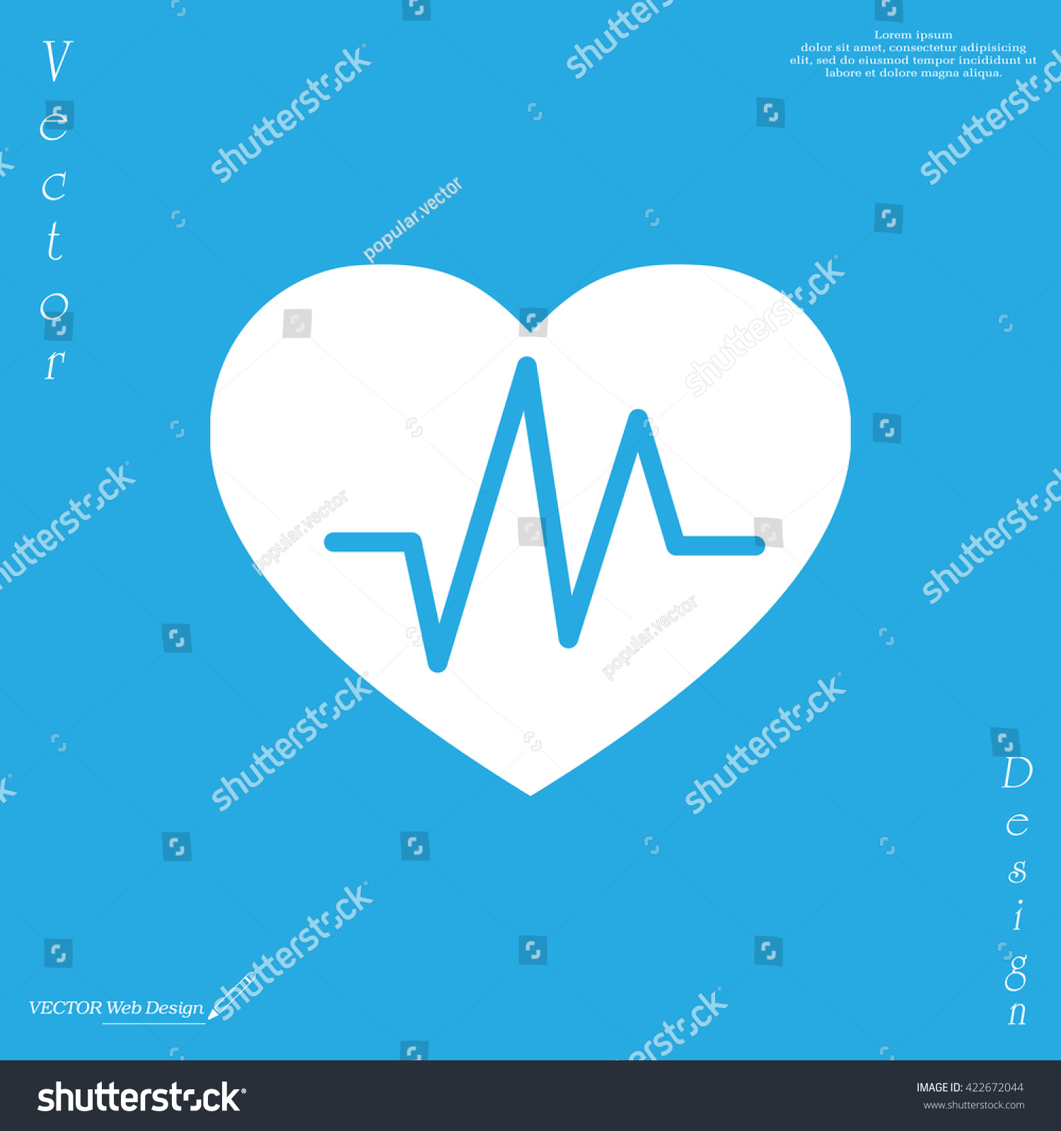 Heartbeat Vector Icon Stock Vector (Royalty Free) 422672044 | Shutterstock