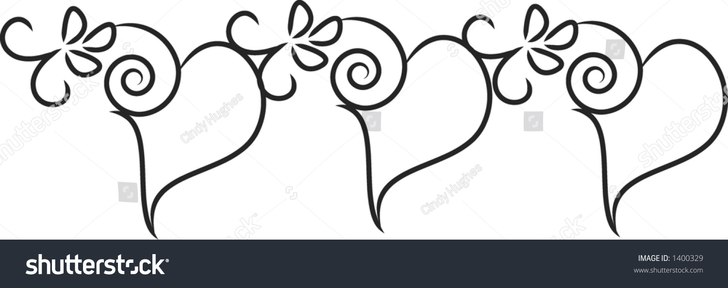 Hearts Filigree Vector Stock Vector (Royalty Free) 1400329 | Shutterstock