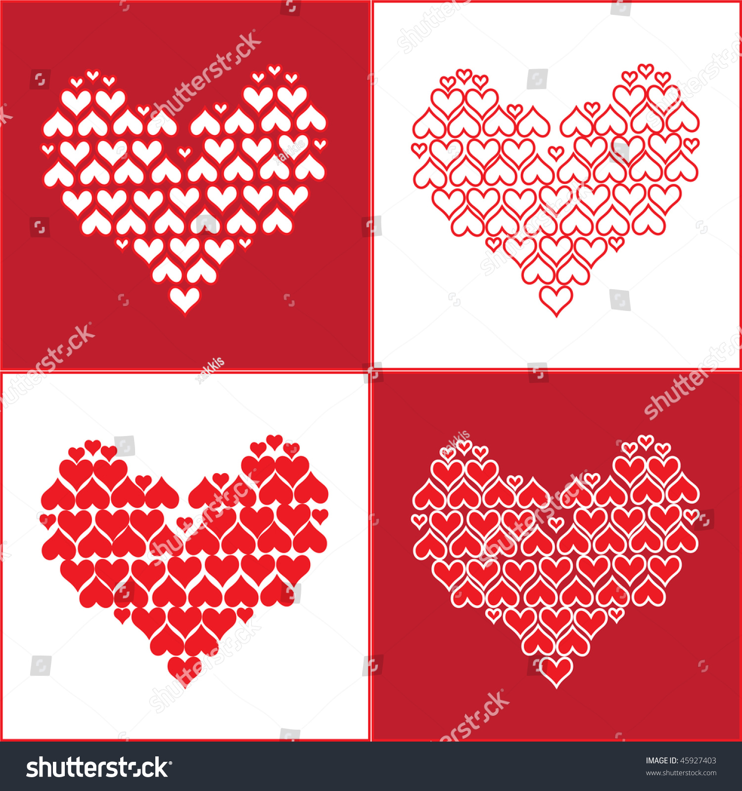 Hearts Set Stock Vector (Royalty Free) 45927403 | Shutterstock