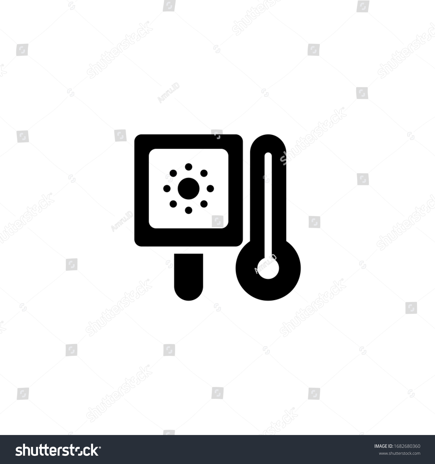 Heat Scanner Thermometer Icon Logo Vector Stock Vector (Royalty Free ...