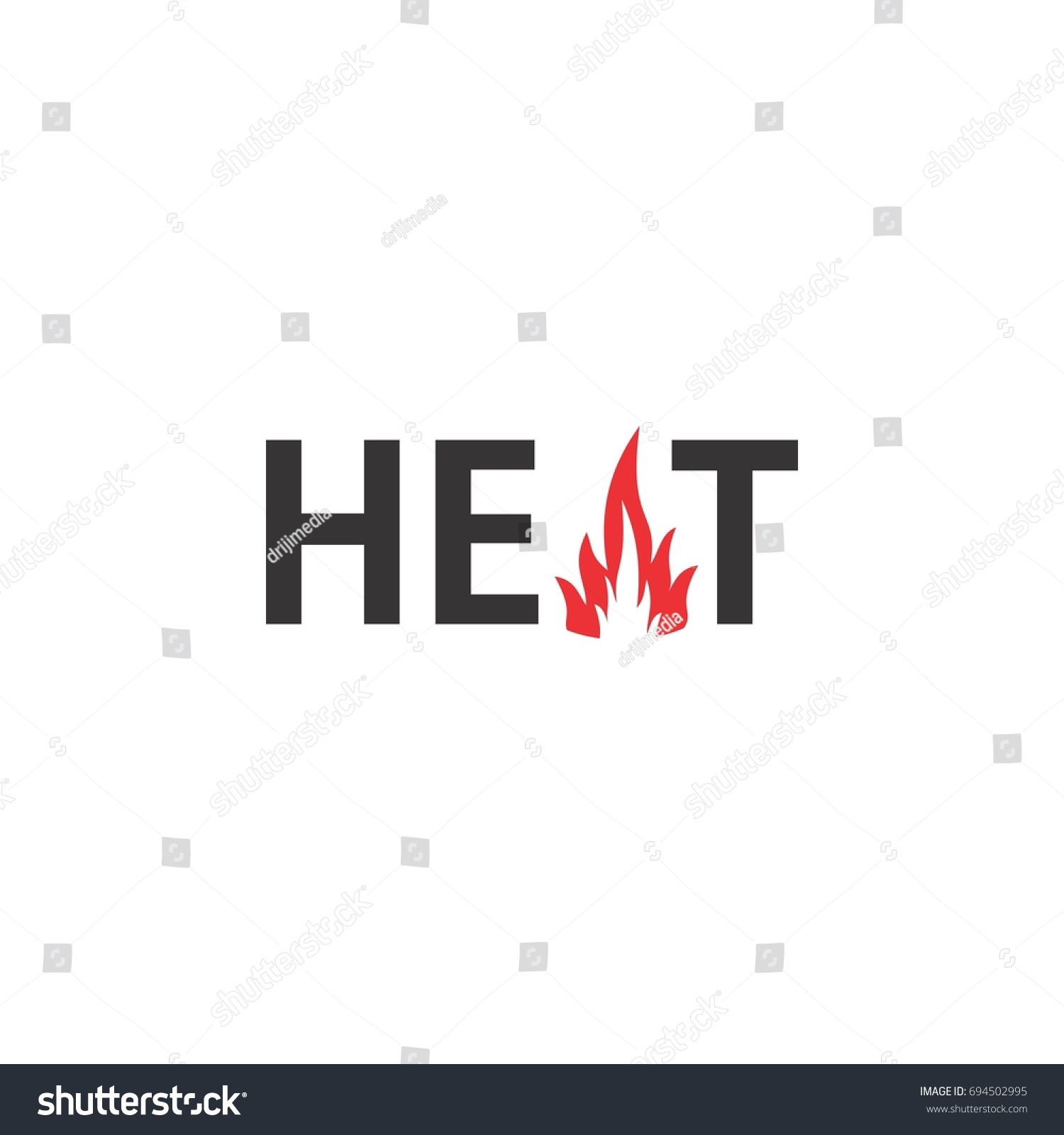 Heat Word Fire Logo: vector de stock (libre de regalías) 694502995 ...
